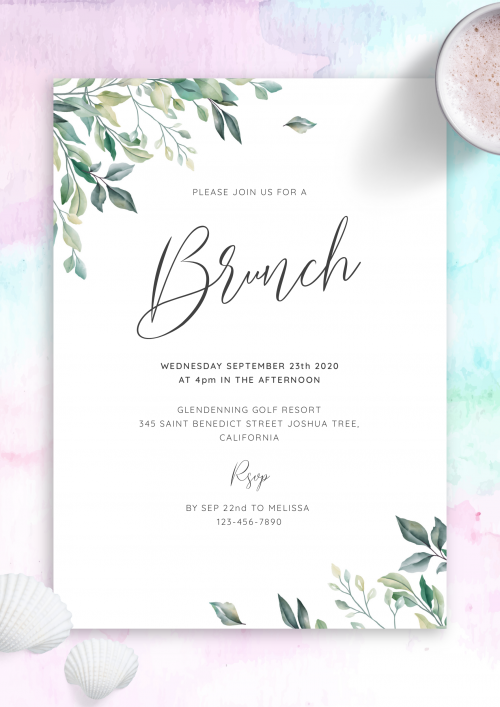 Brunch Invitations Download Or Order Printed