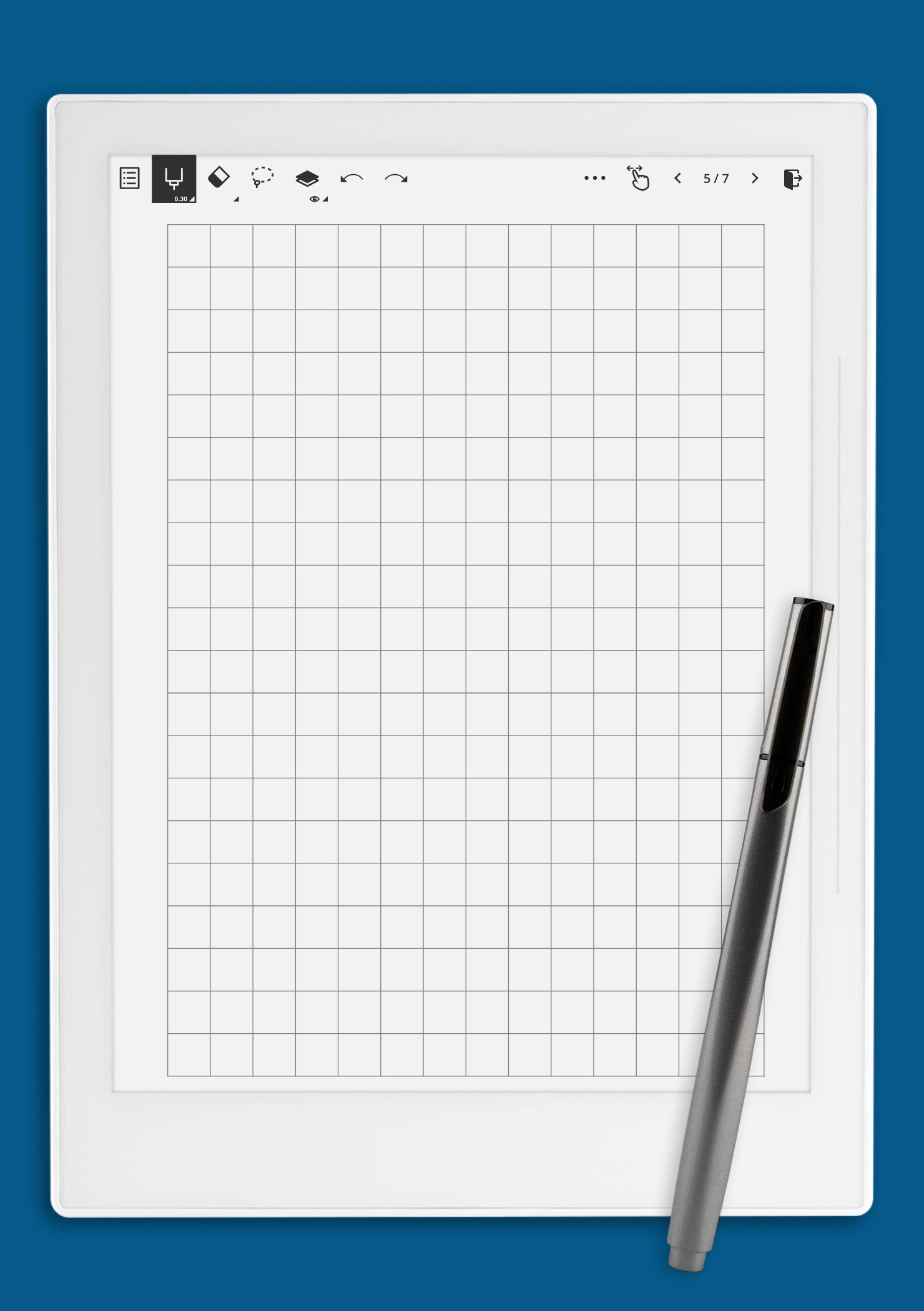1cm Blue Graph Paper PDF Template - Download Now
