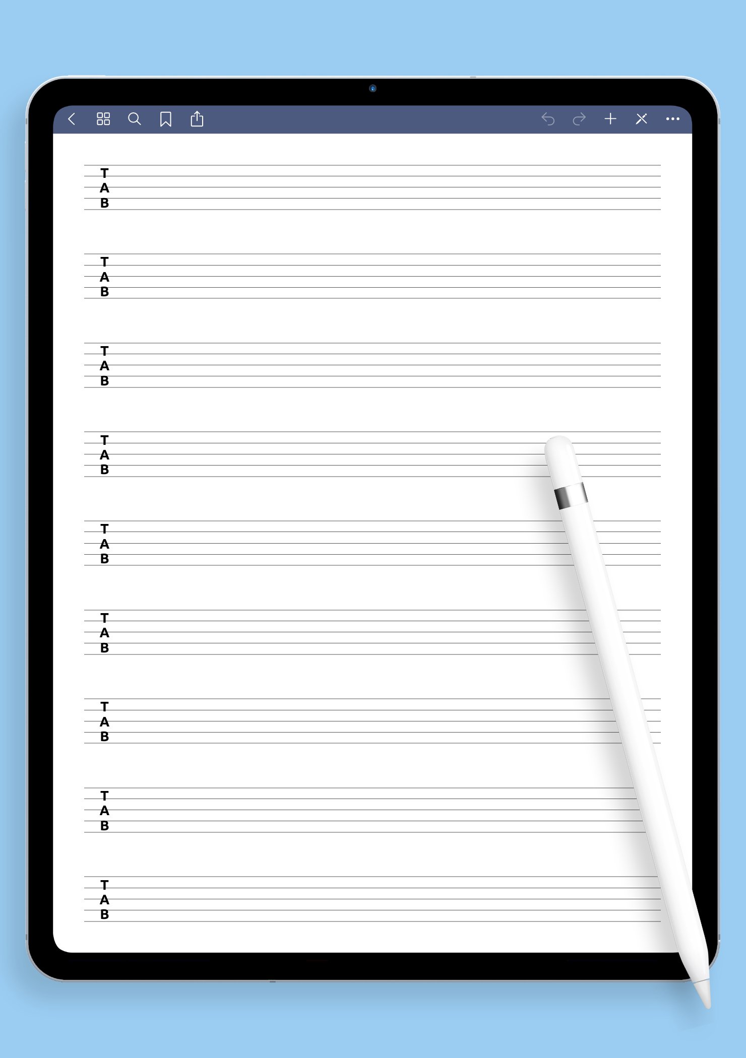 Download 5-String TAB Paper – Printable Tablature Sheet PDF