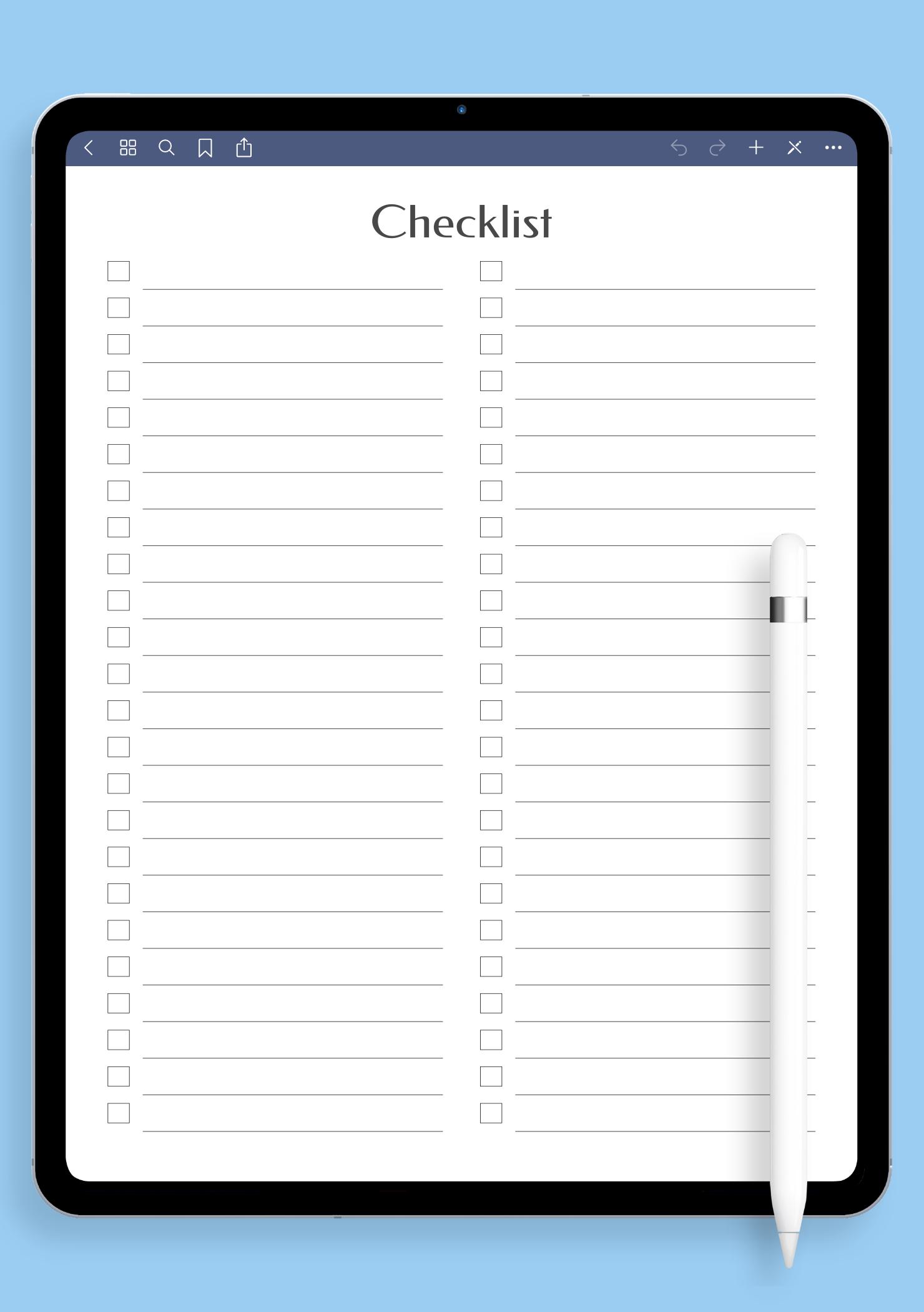 Blank Checklist Template PDF – Stay Organized & Productive