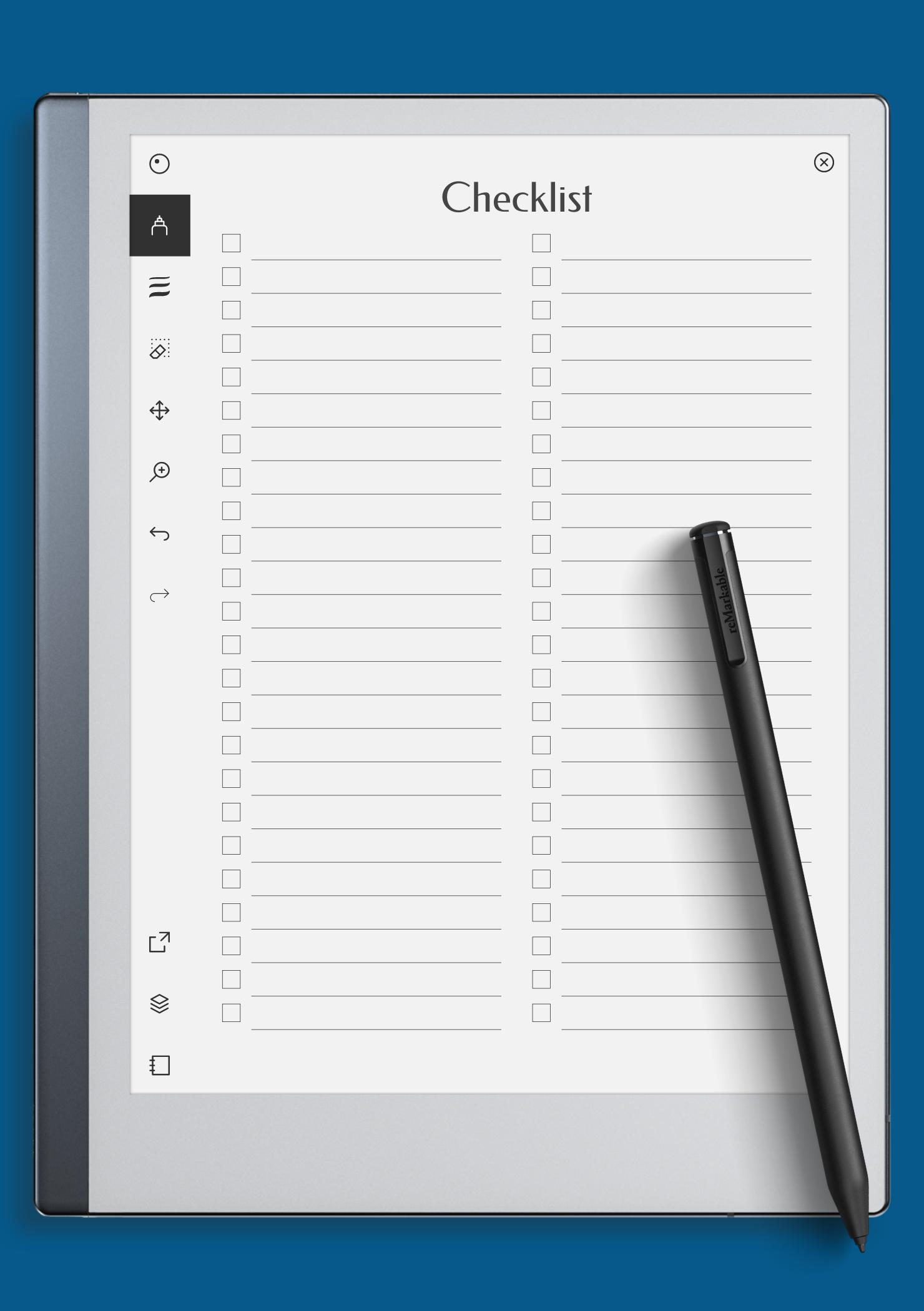 Blank Checklist Template PDF – Stay Organized & Productive