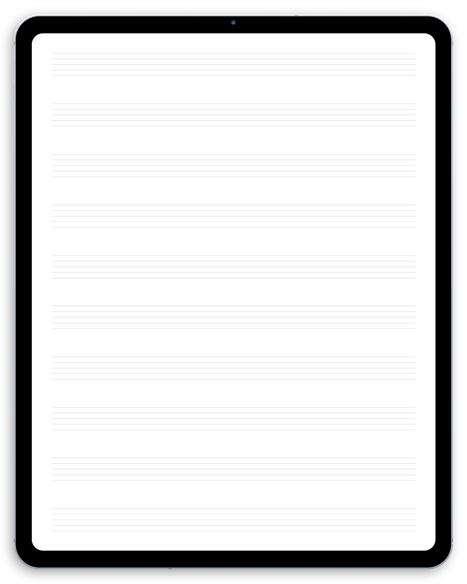 Download No Clef Staff Paper - Printable Blank Music Sheet Template