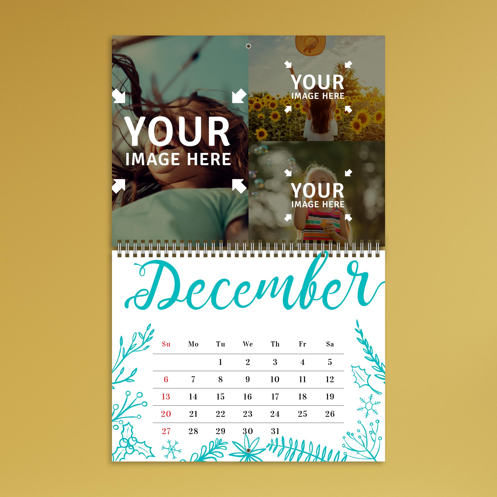 Wall Photo Calendar - Add photos and customize online