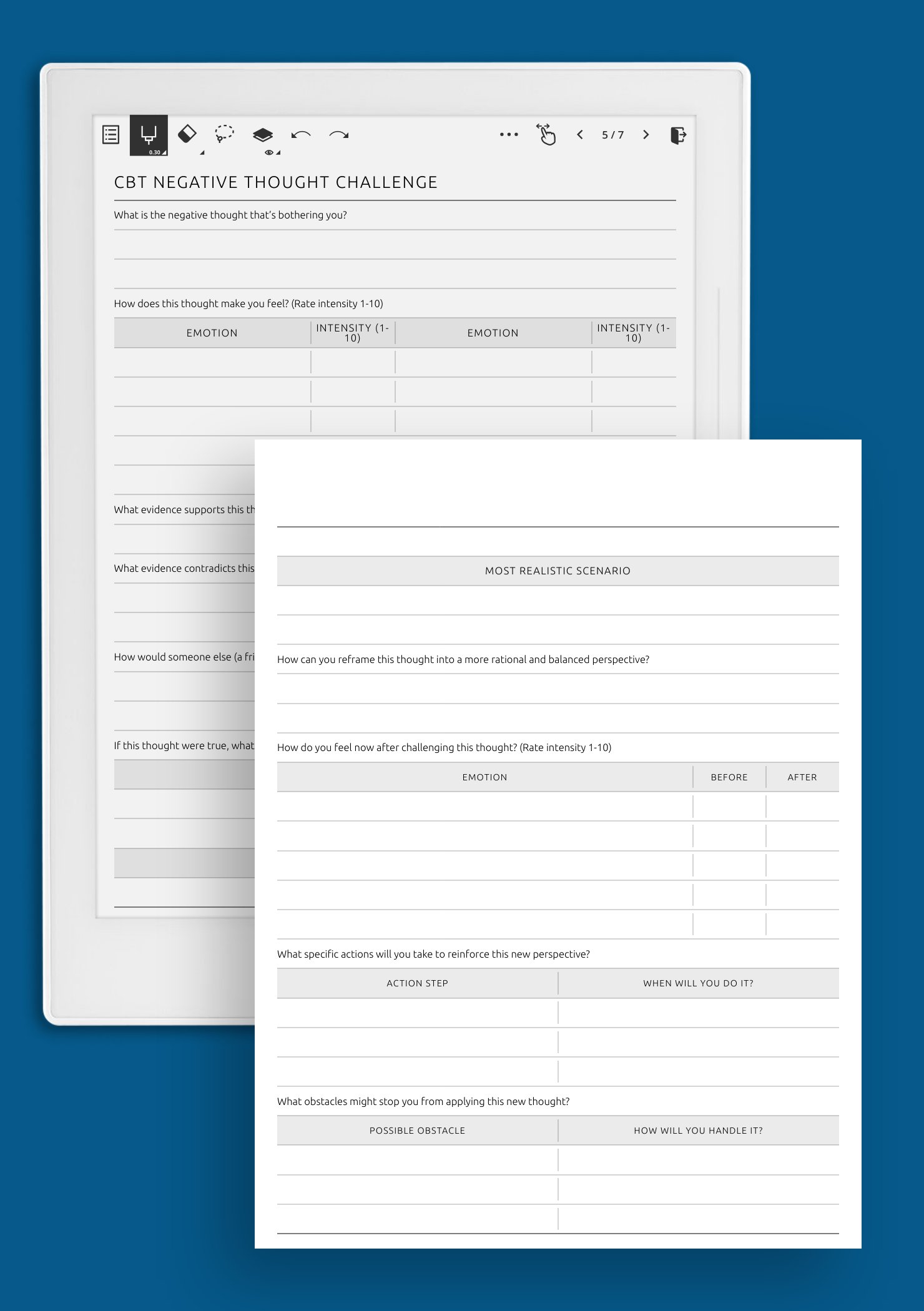 CBT Negative Thought Challenge – Reframe & Replace Harmful Beliefs