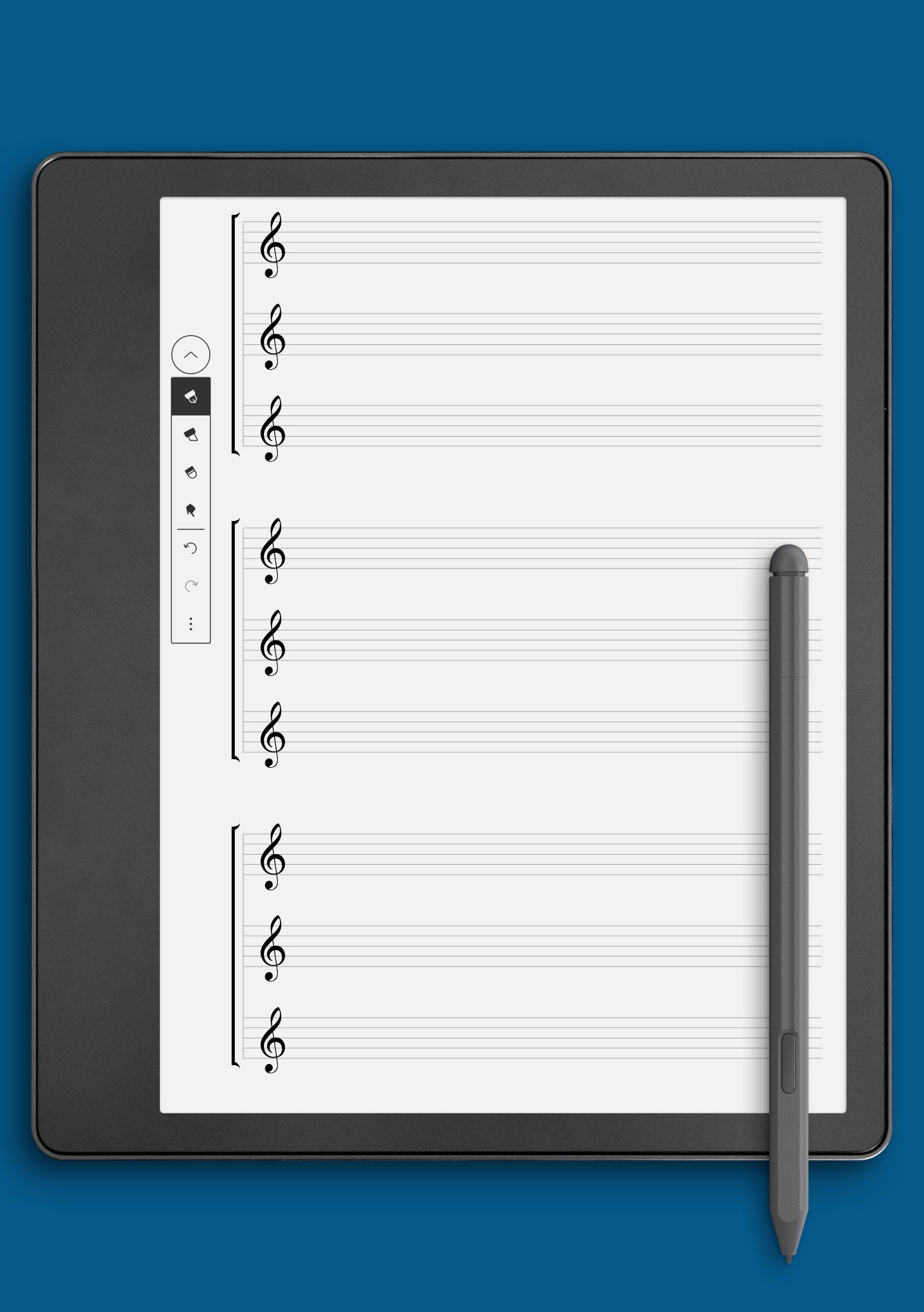 Download SSA Choir Staff Template – Soprano I, II, Alto (Printable Sheet)