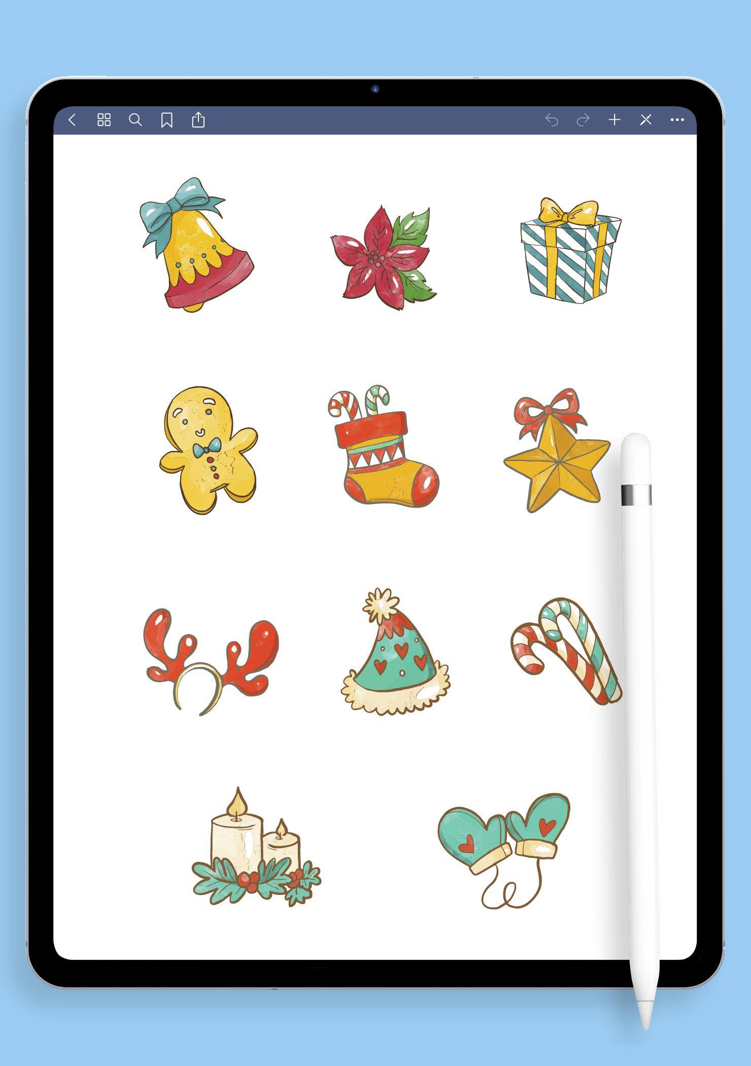 Download Christmas Party Sticker Pack PNG