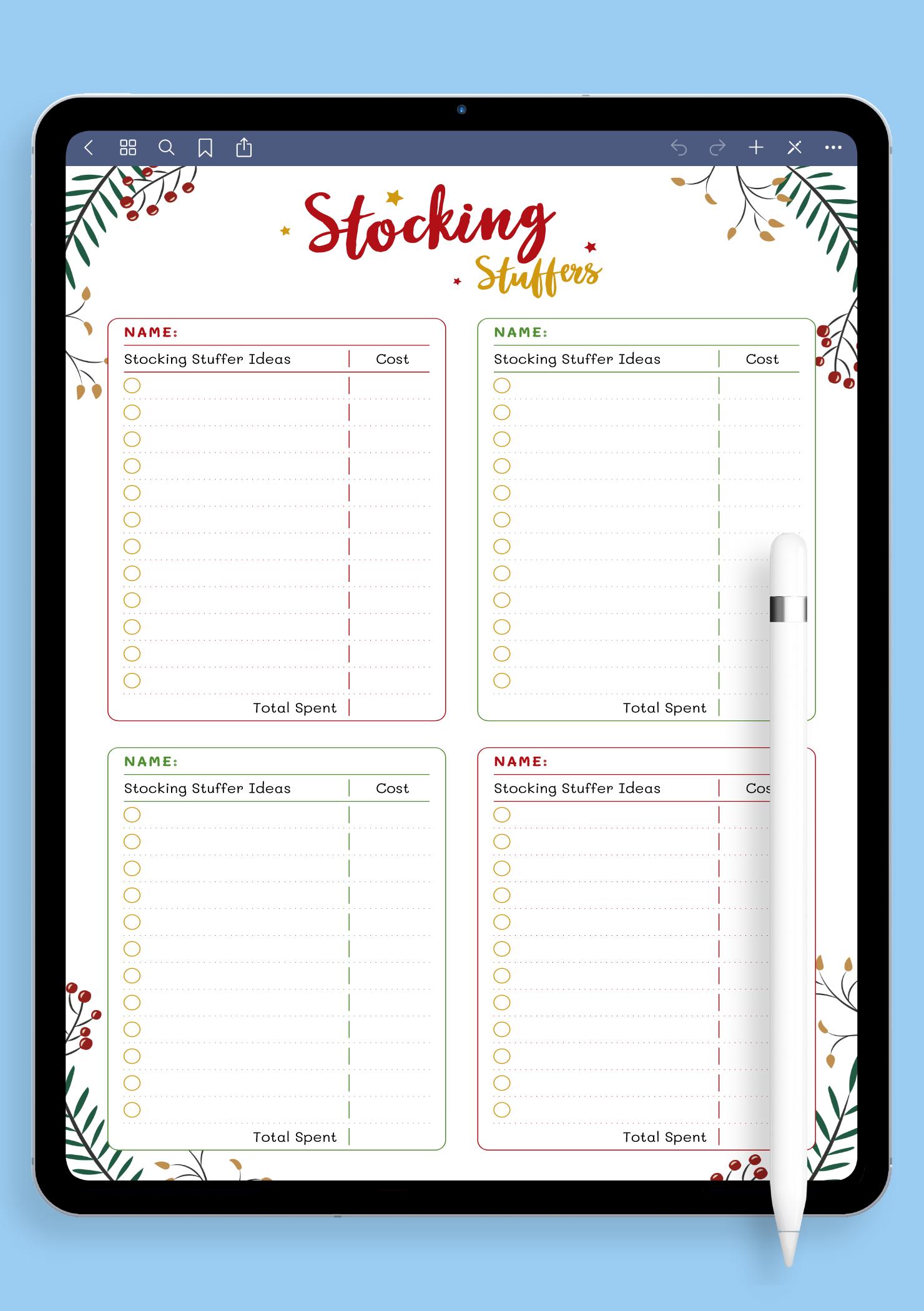 Download Printable Christmas Style - Stocking Stuffers PDF