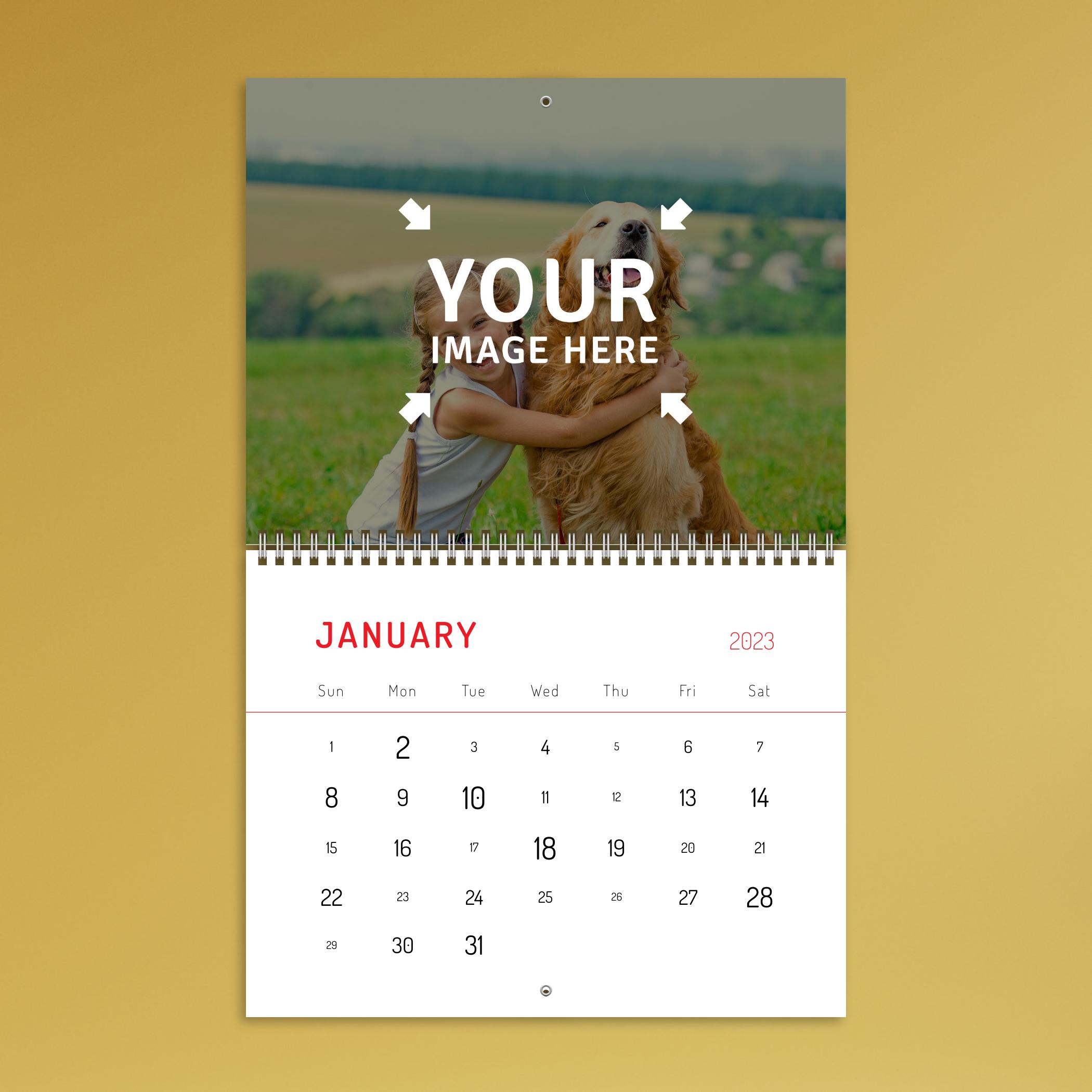Custom Collages Photo Calendar - Add photos and customize online