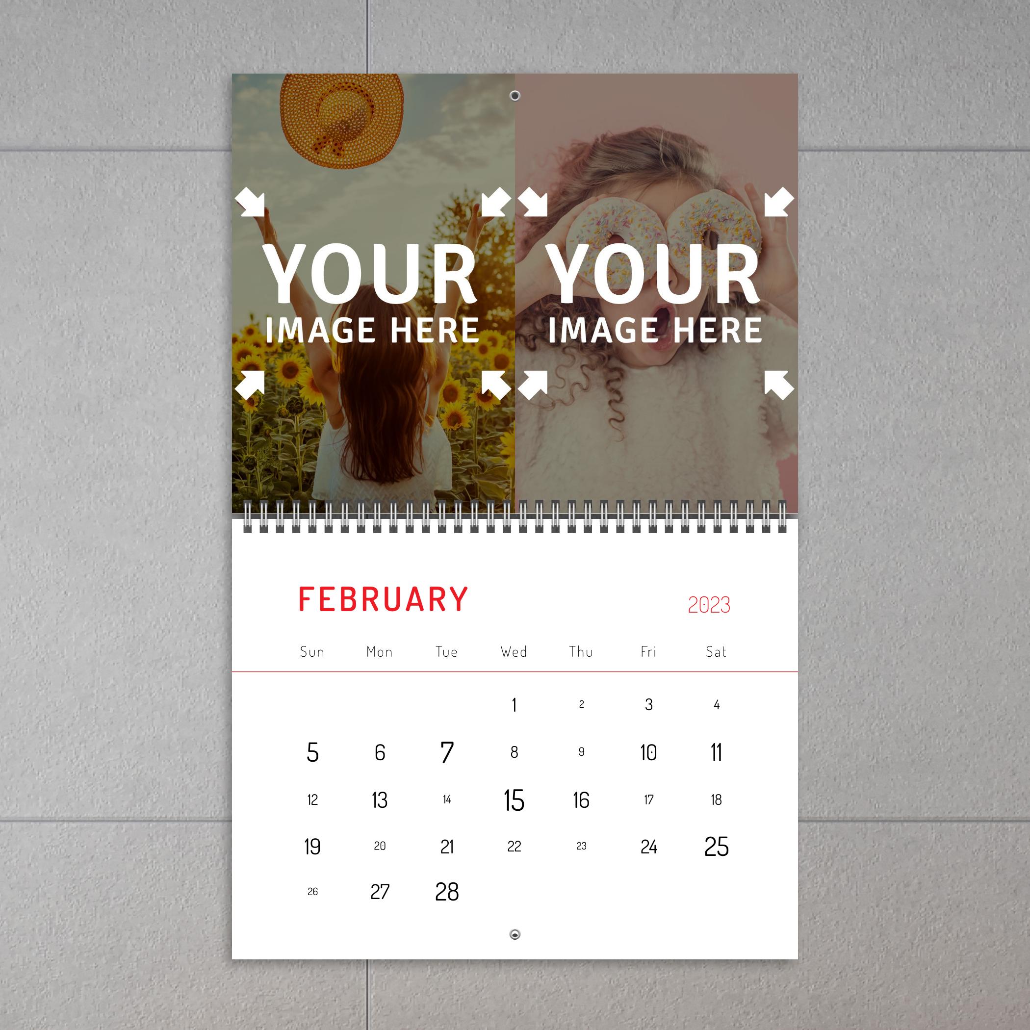 Custom Collages Photo Calendar - Add photos and customize online
