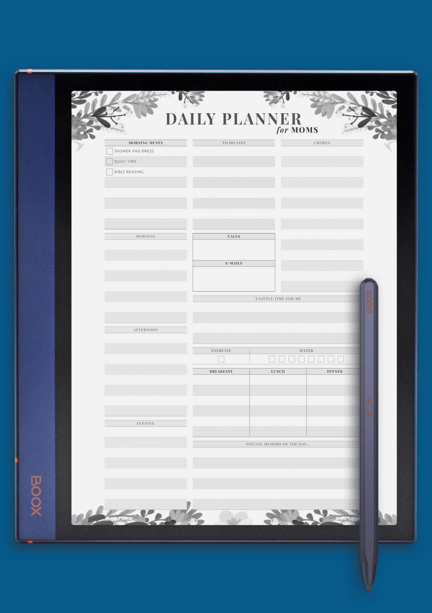 Daily Planner for Moms PDF – Organize Tasks, Kids & Self-Care