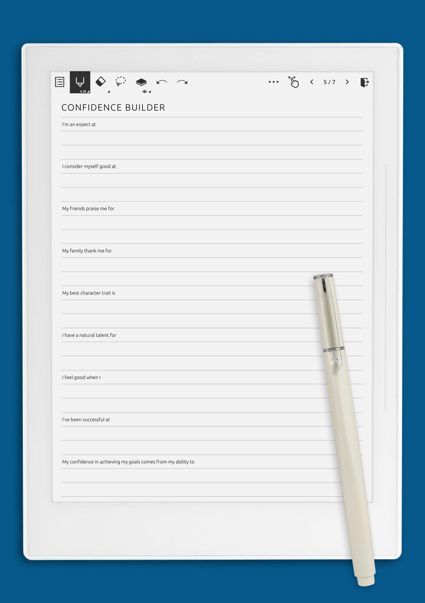 Download Printable Confidence Builder PDF