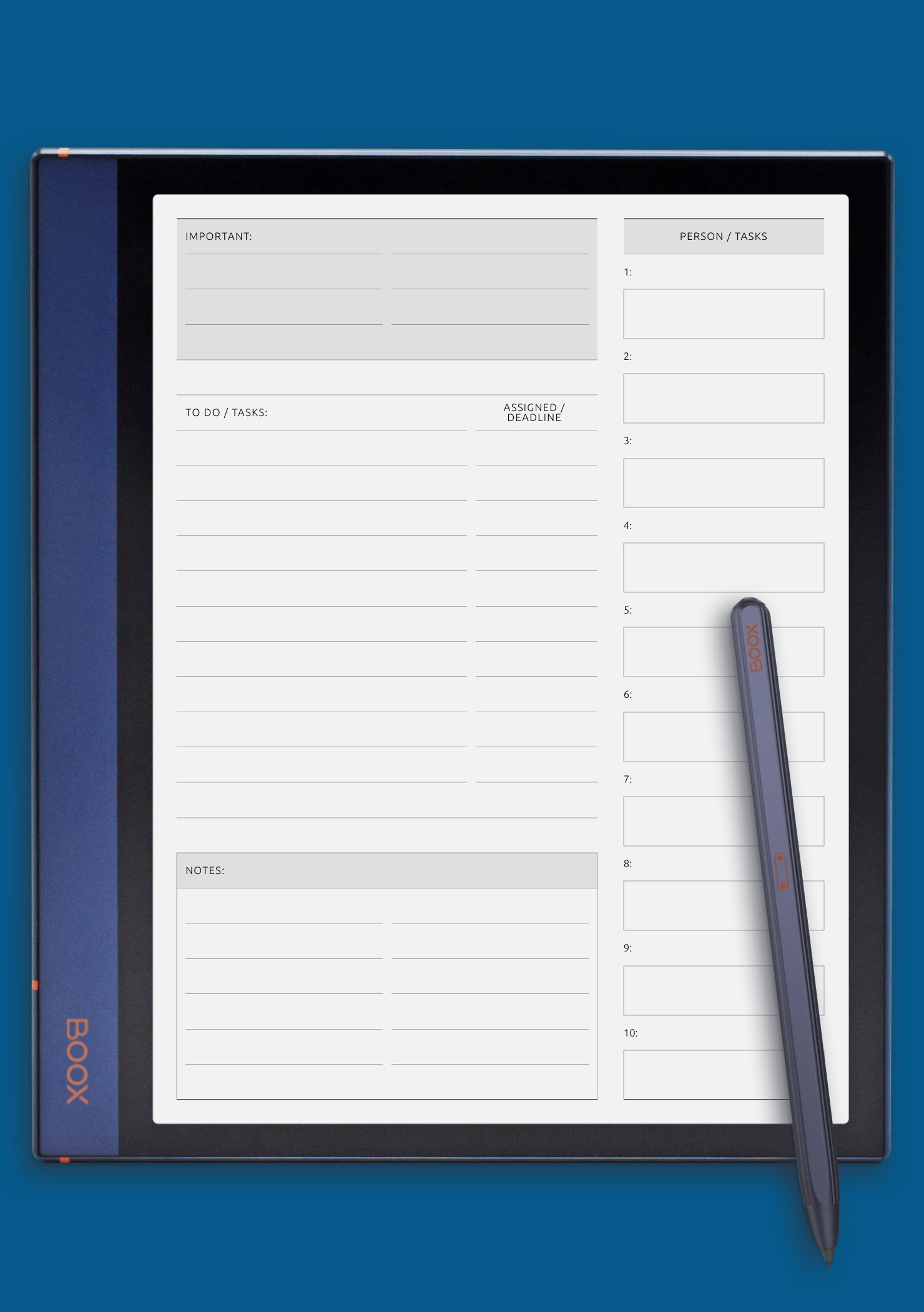 Download Printable Current Tasks PDF