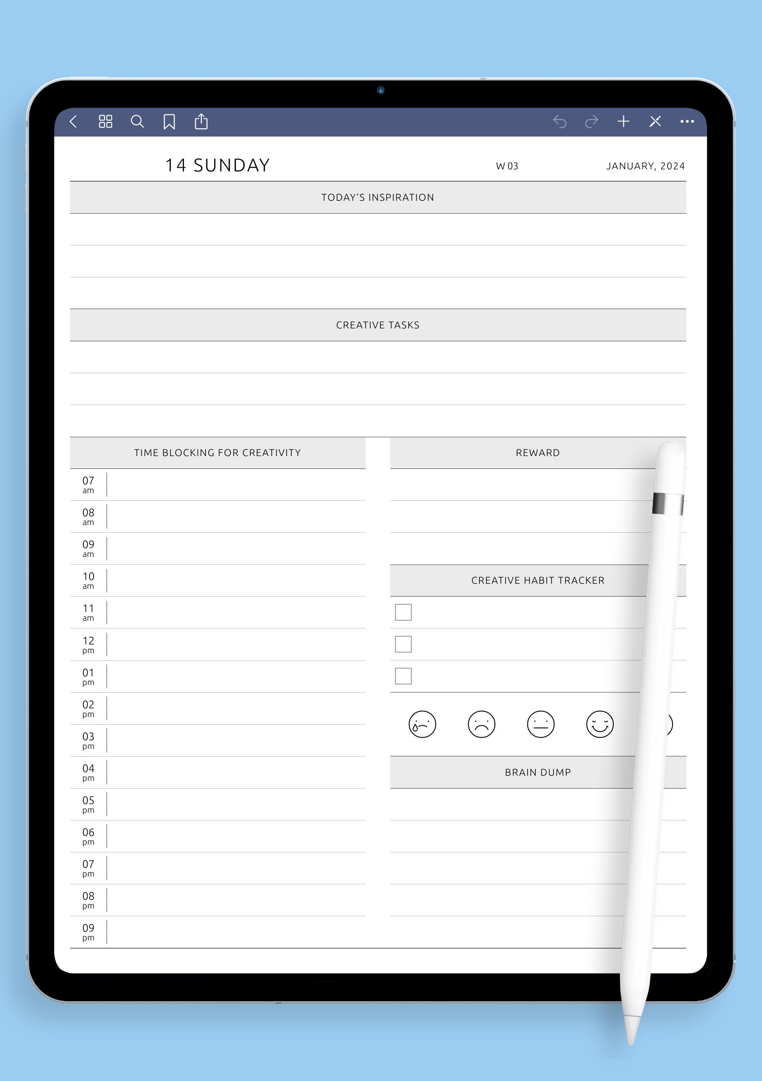 Download Printable ADHD Productivity Planner – Creative Workflow PDF