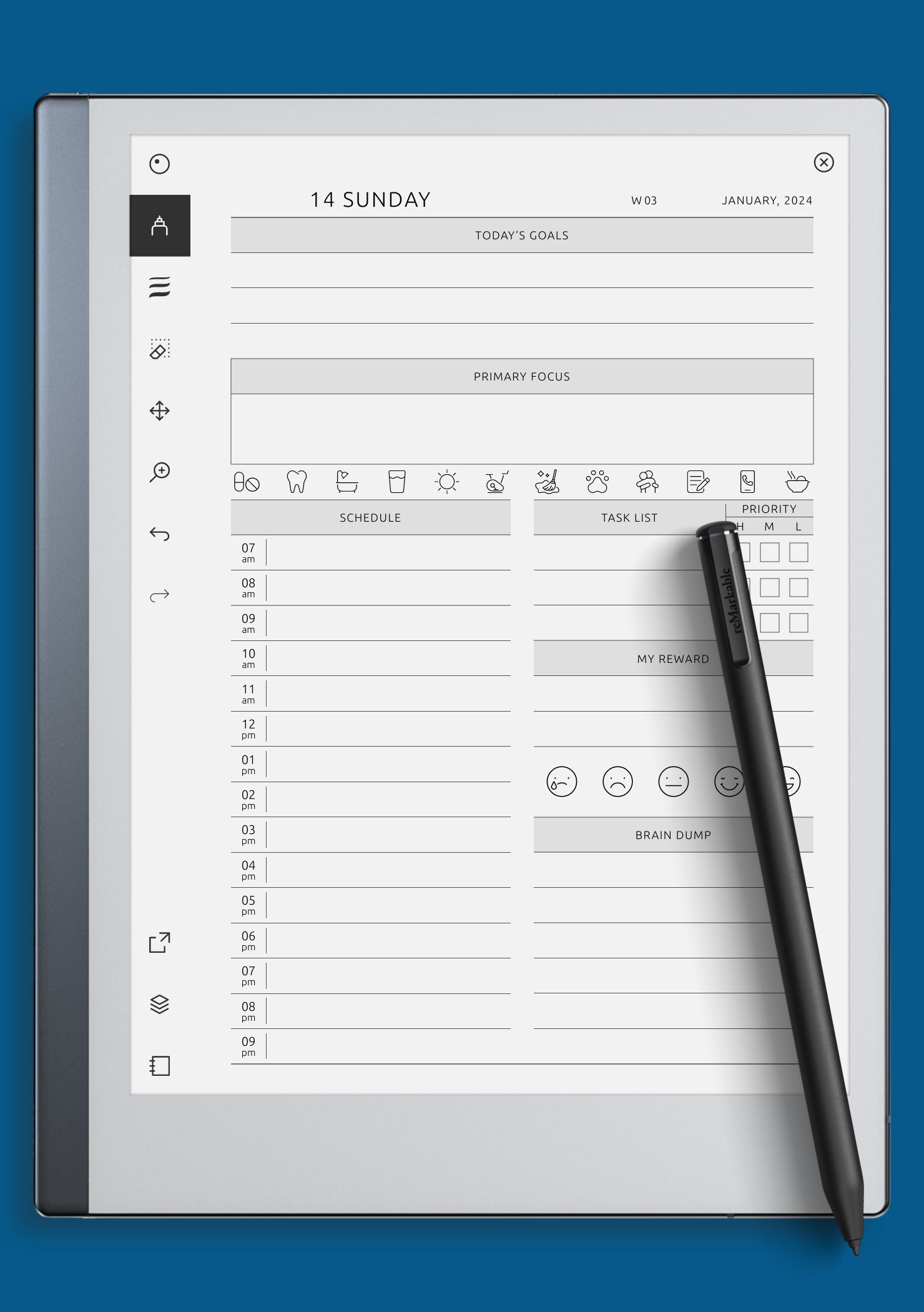 Download Printable Printable ADHD Daily Planner – Focus & Organization PDF