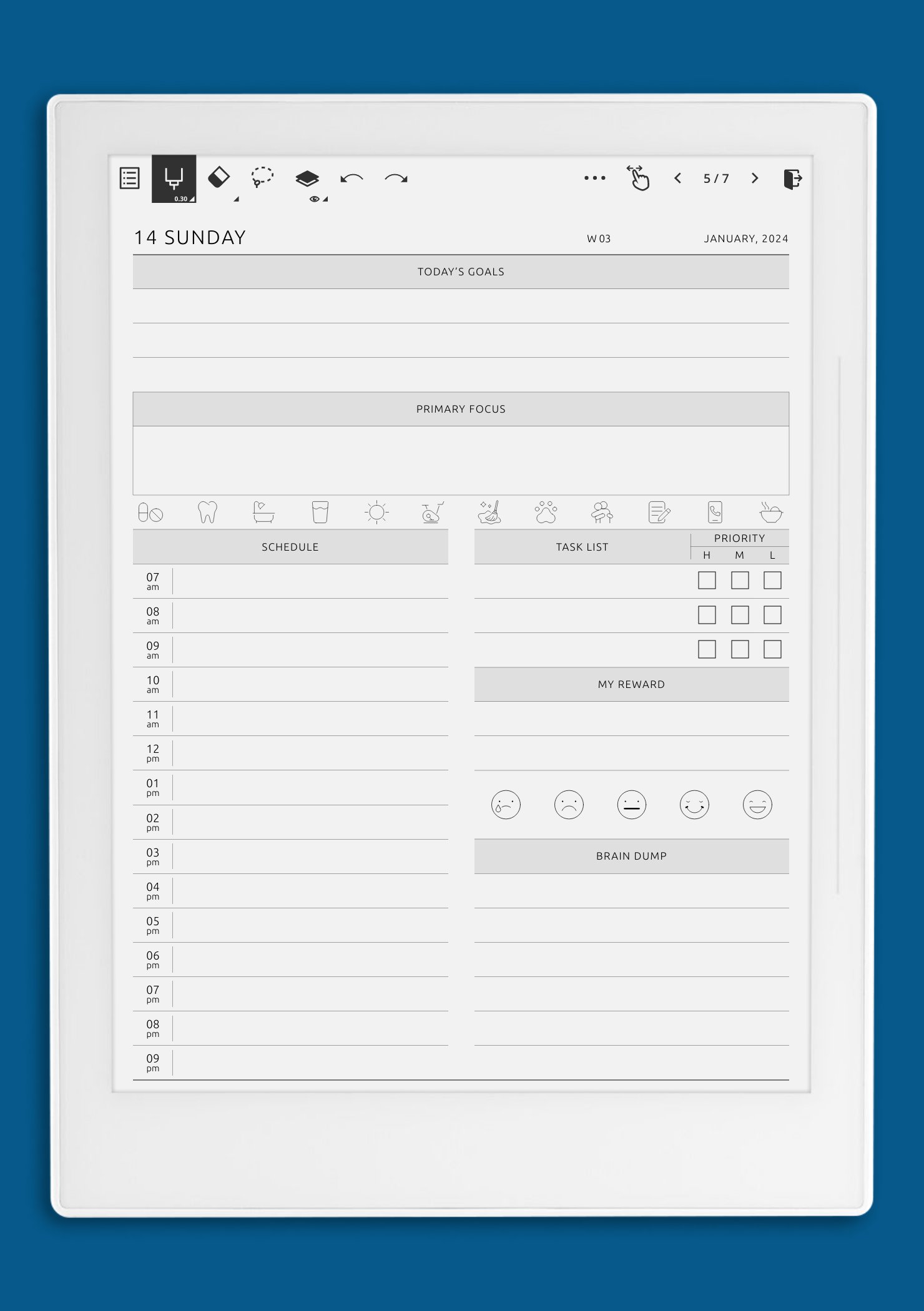 Download Printable Printable ADHD Daily Planner – Focus & Organization PDF