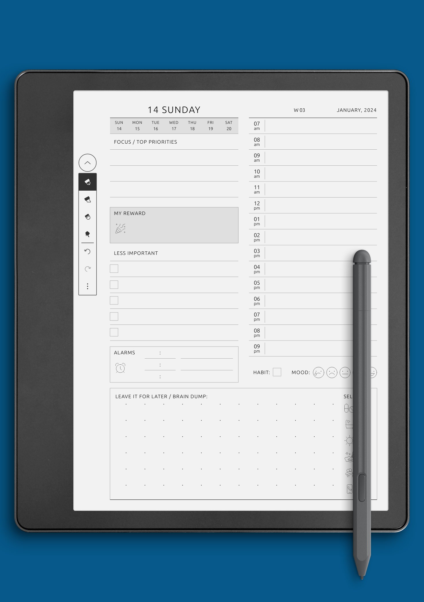 Download Printable ADHD Daily Planner Template (Printable & Digital) PDF