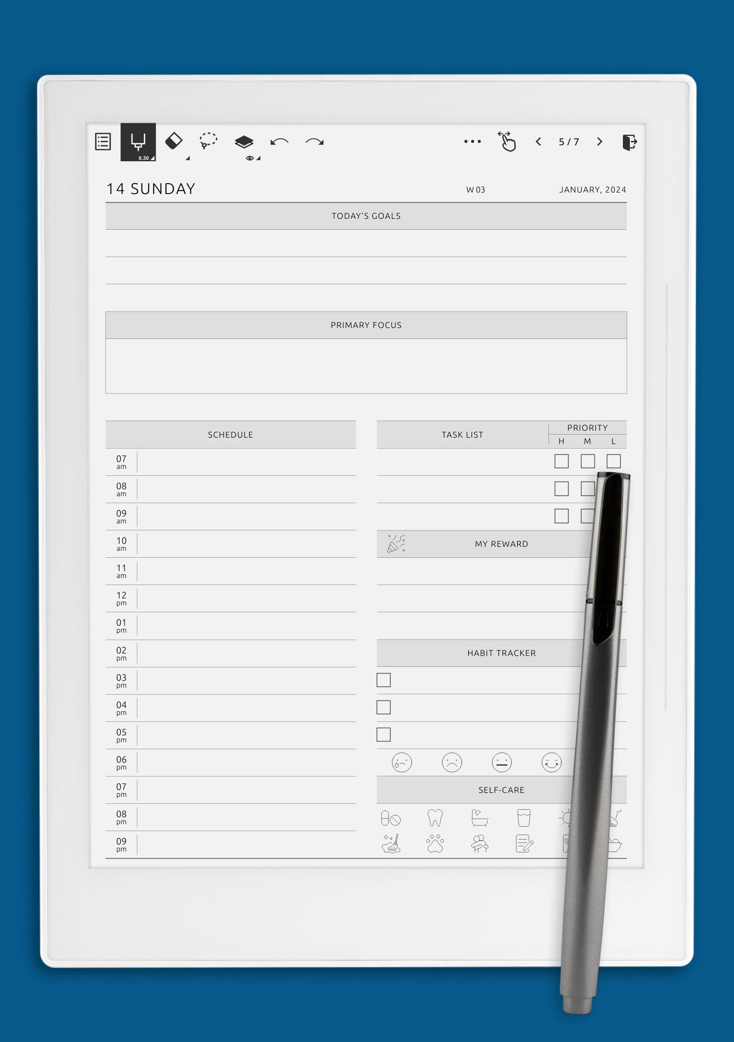 Download Printable ADHD Goal Tracker – Daily Planner PDF