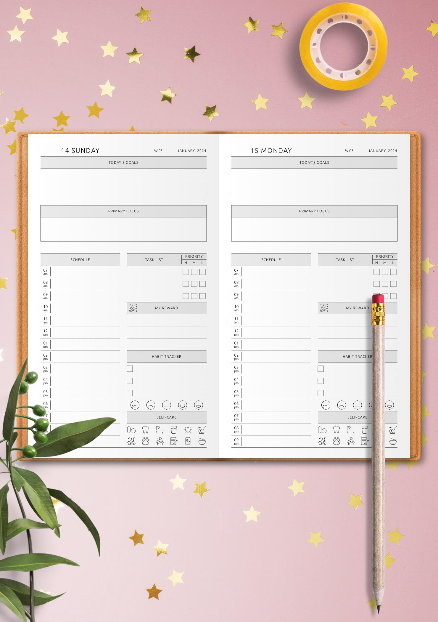 Download Printable ADHD Goal Tracker – Daily Planner PDF