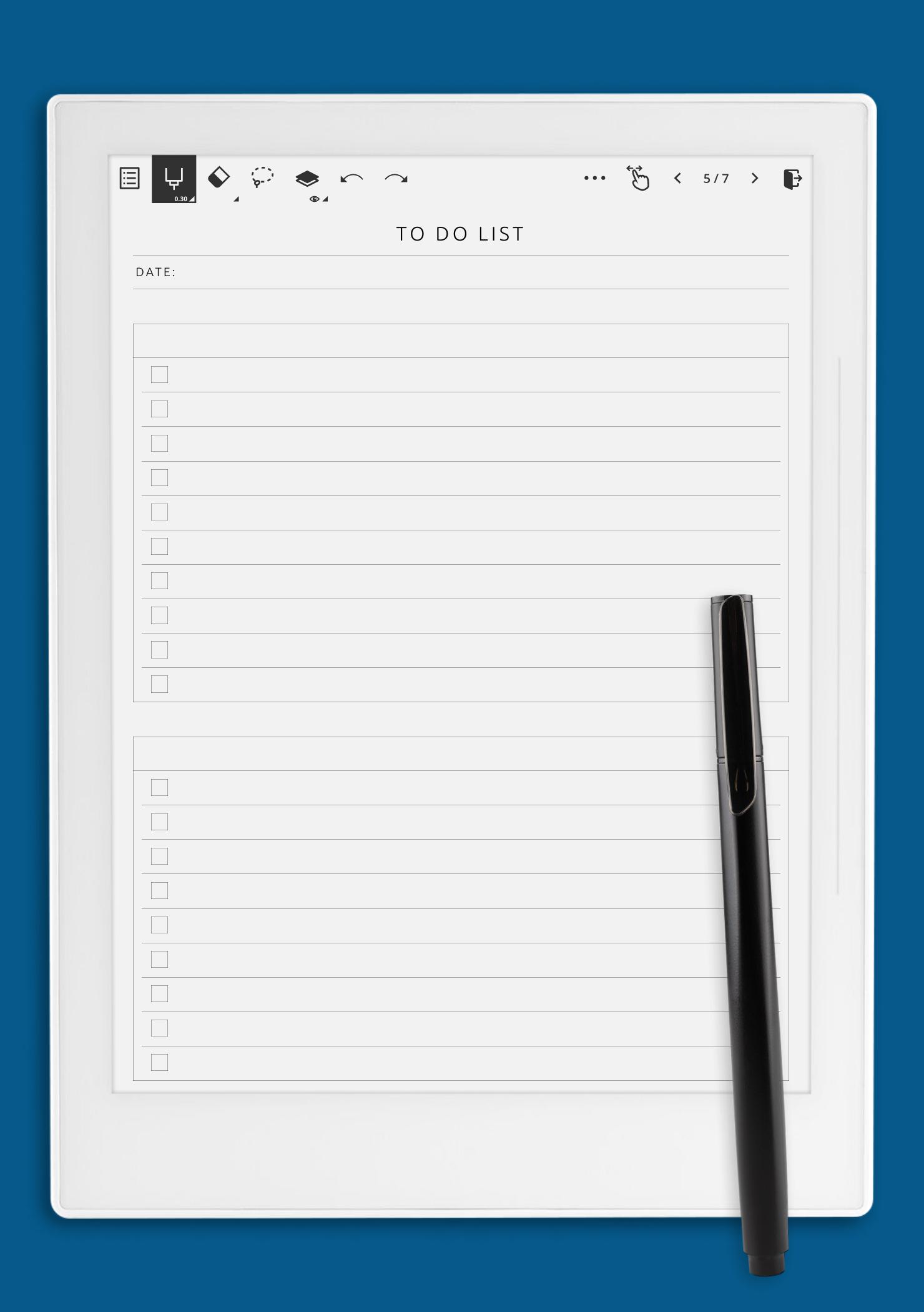 Download Printable Daily To Do List - Original Style PDF