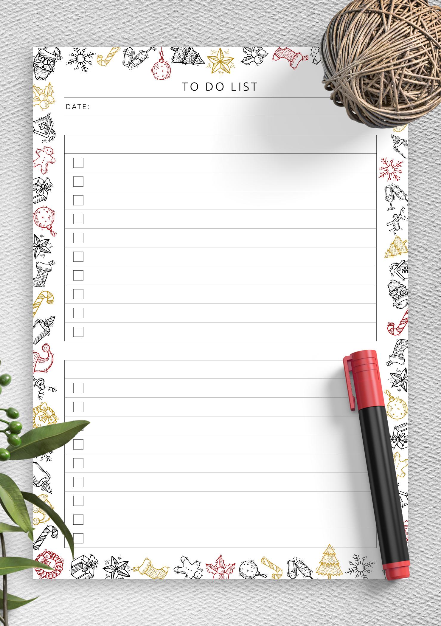 Download Printable Daily To Do List - Original Style PDF