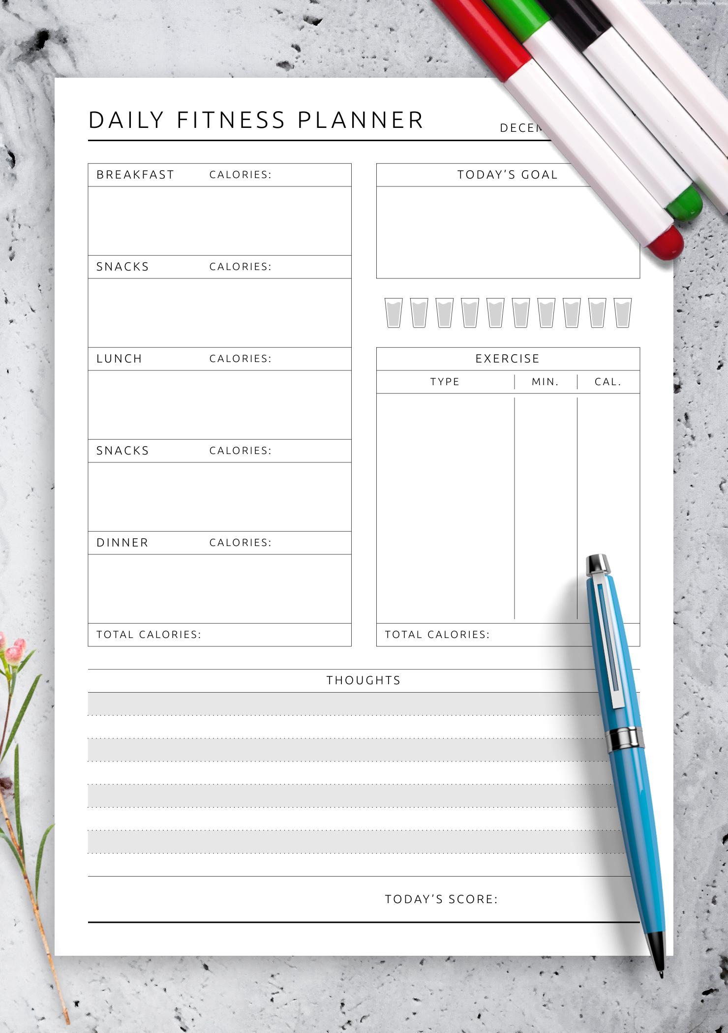 Daily Fitness Planner Template – Create a Routine That Sticks
