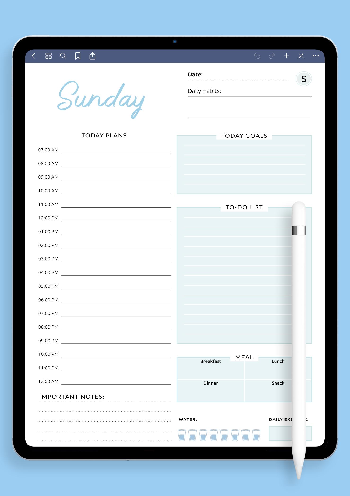 Download Printable Daily Hourly Schedule and To Do List Template PDF