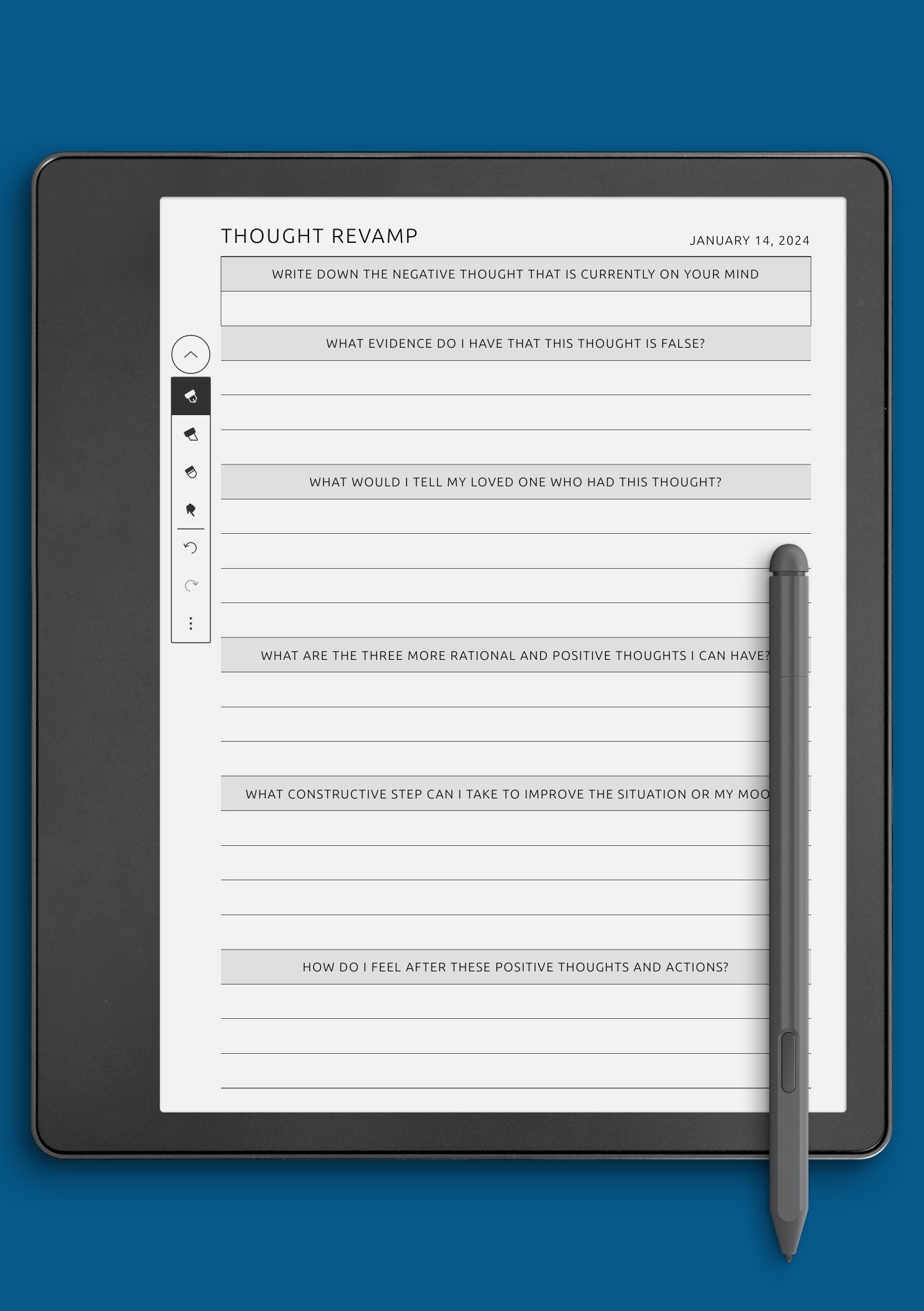 Download Printable ADHD Reflection Journal – Thought Organizer PDF