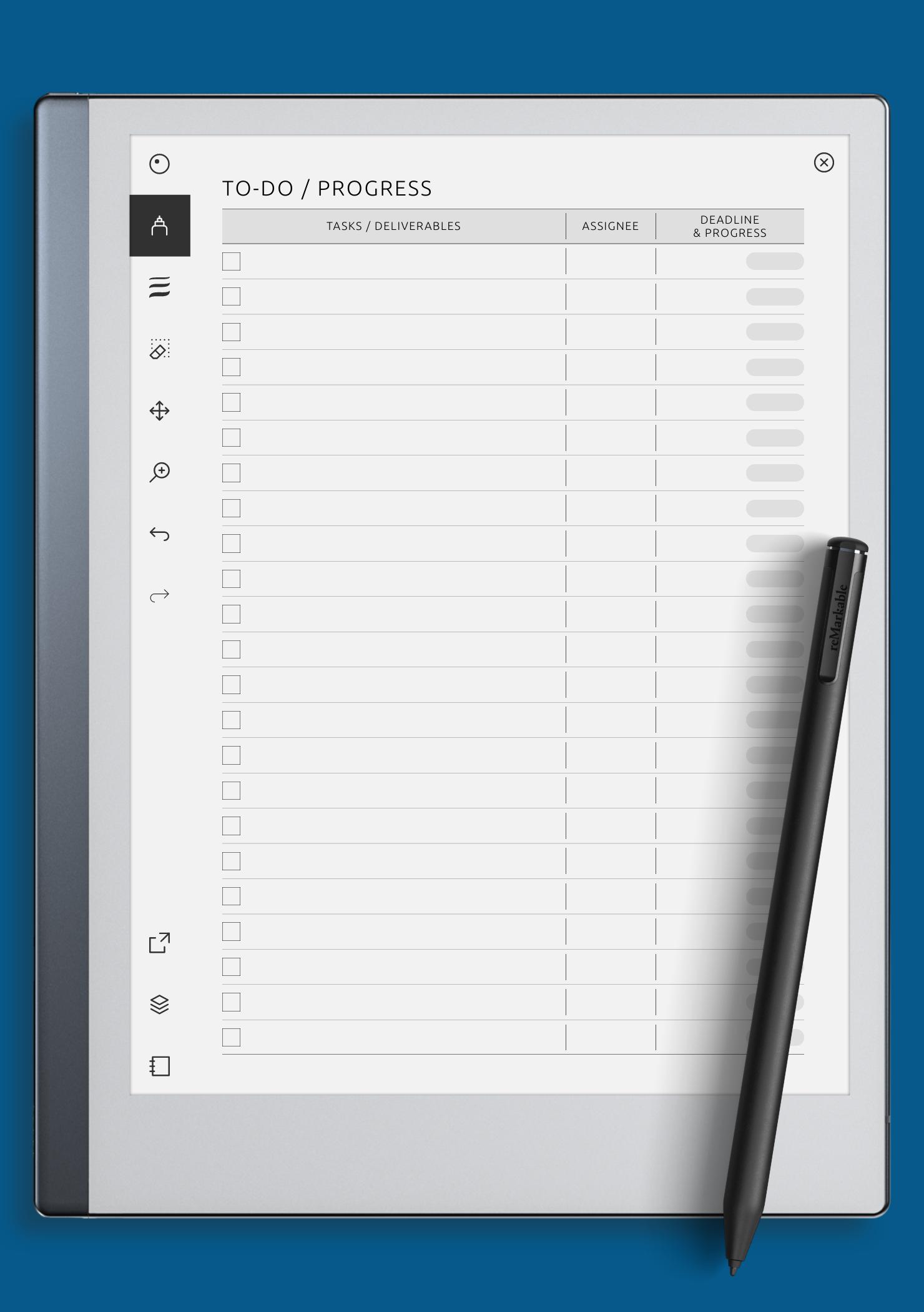 Download Printable To-Do with Assignees PDF