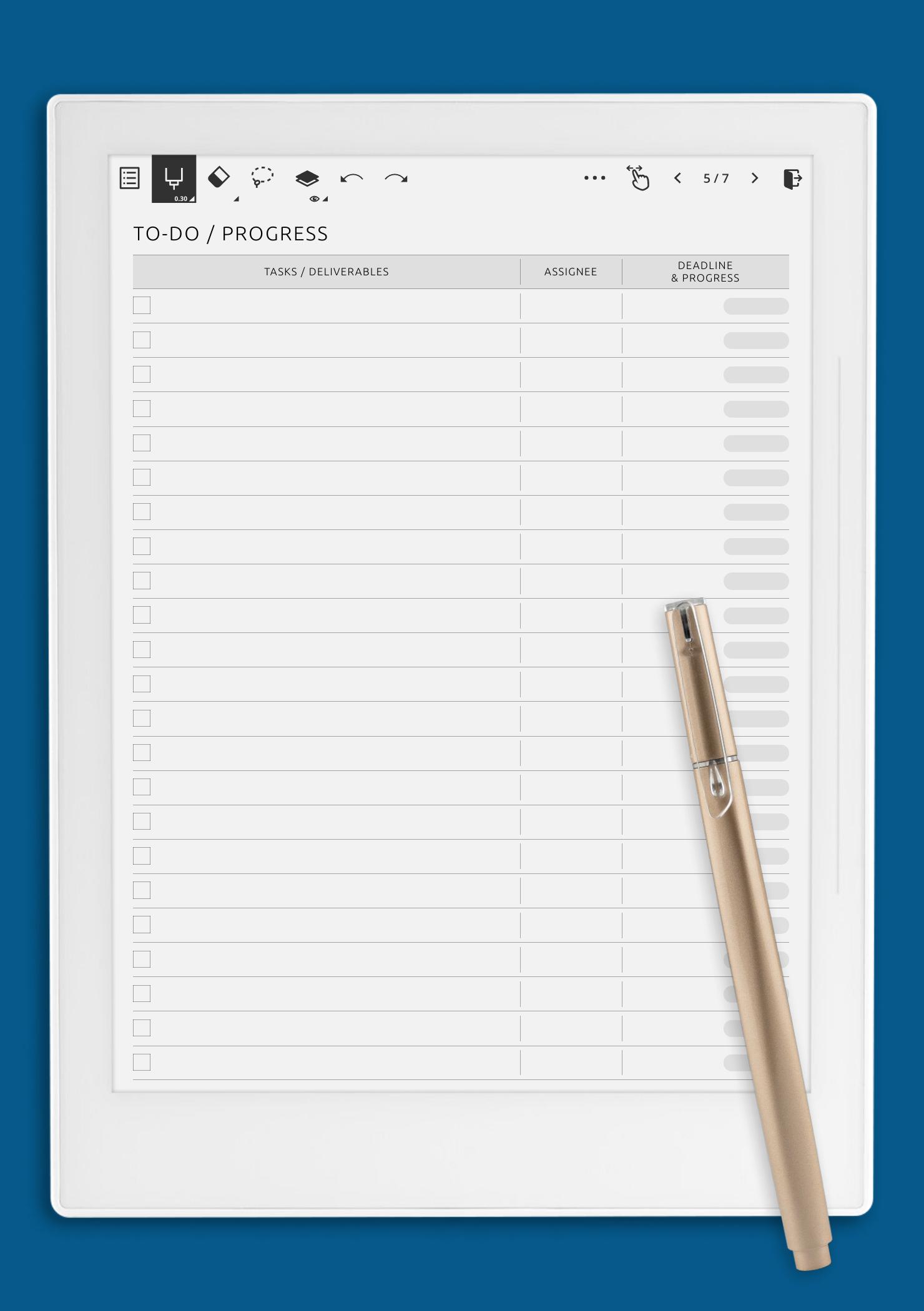 Download Printable To-Do with Assignees PDF