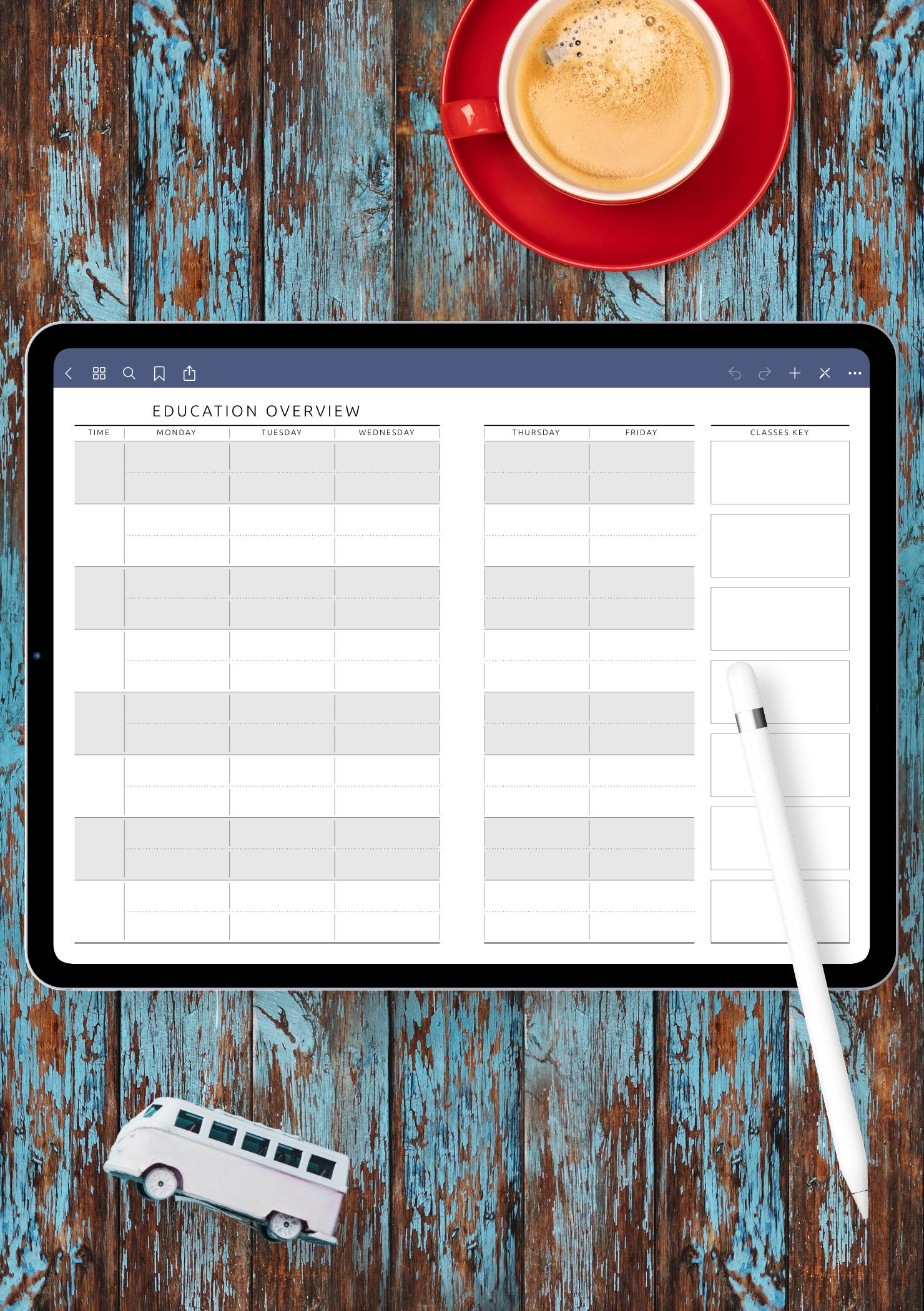 Download Printable Education Overview Template PDF