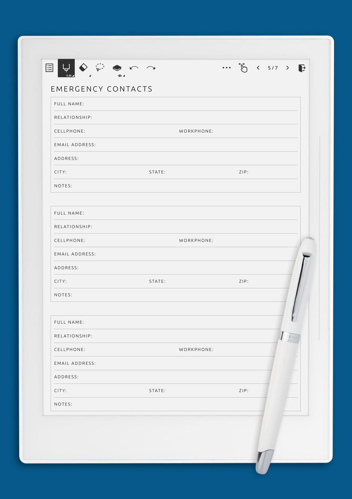Emergency Contacts Template – Quick Access in Any Situation