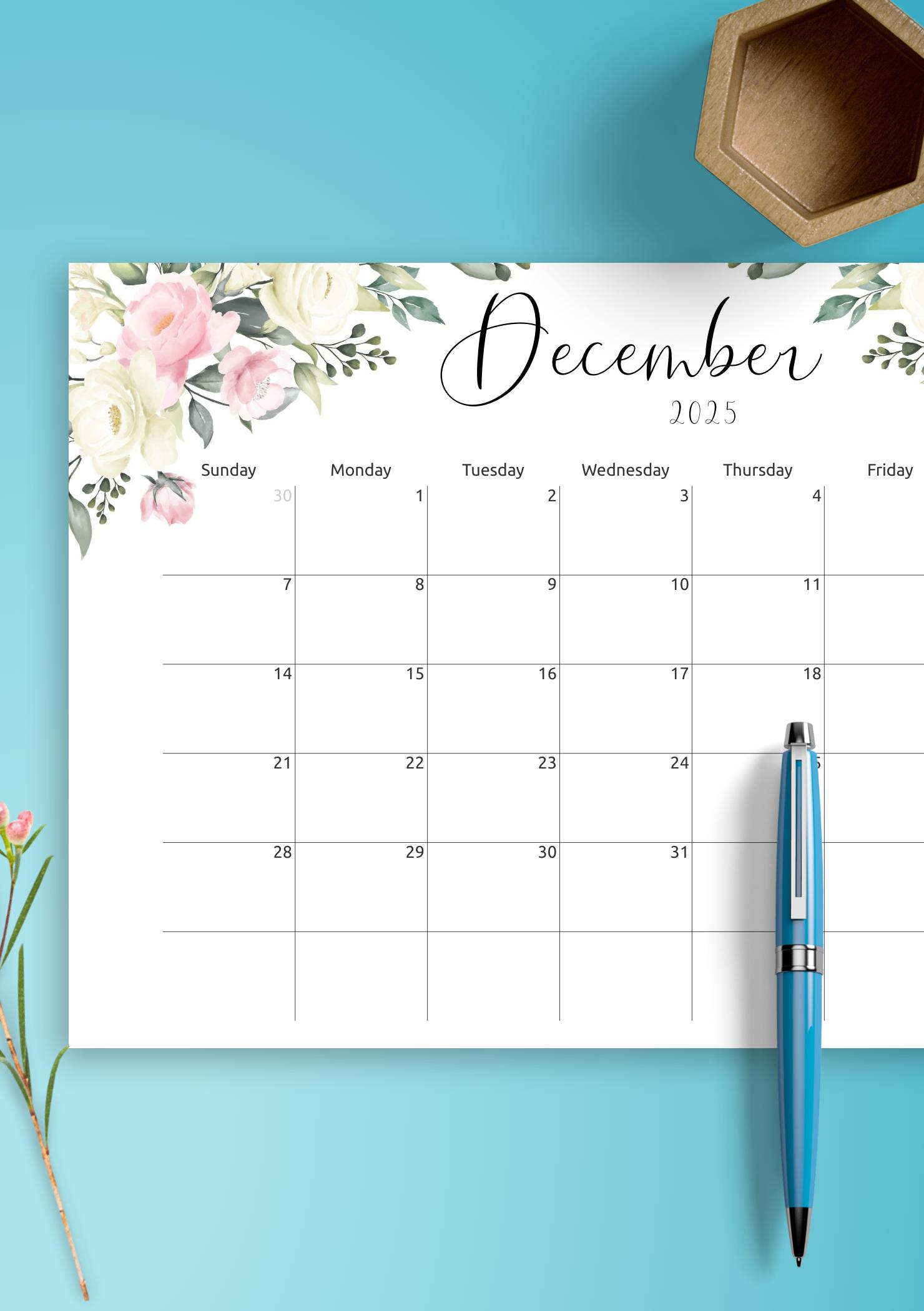 Download Monthly Calendar PDF Template for Easy Planning