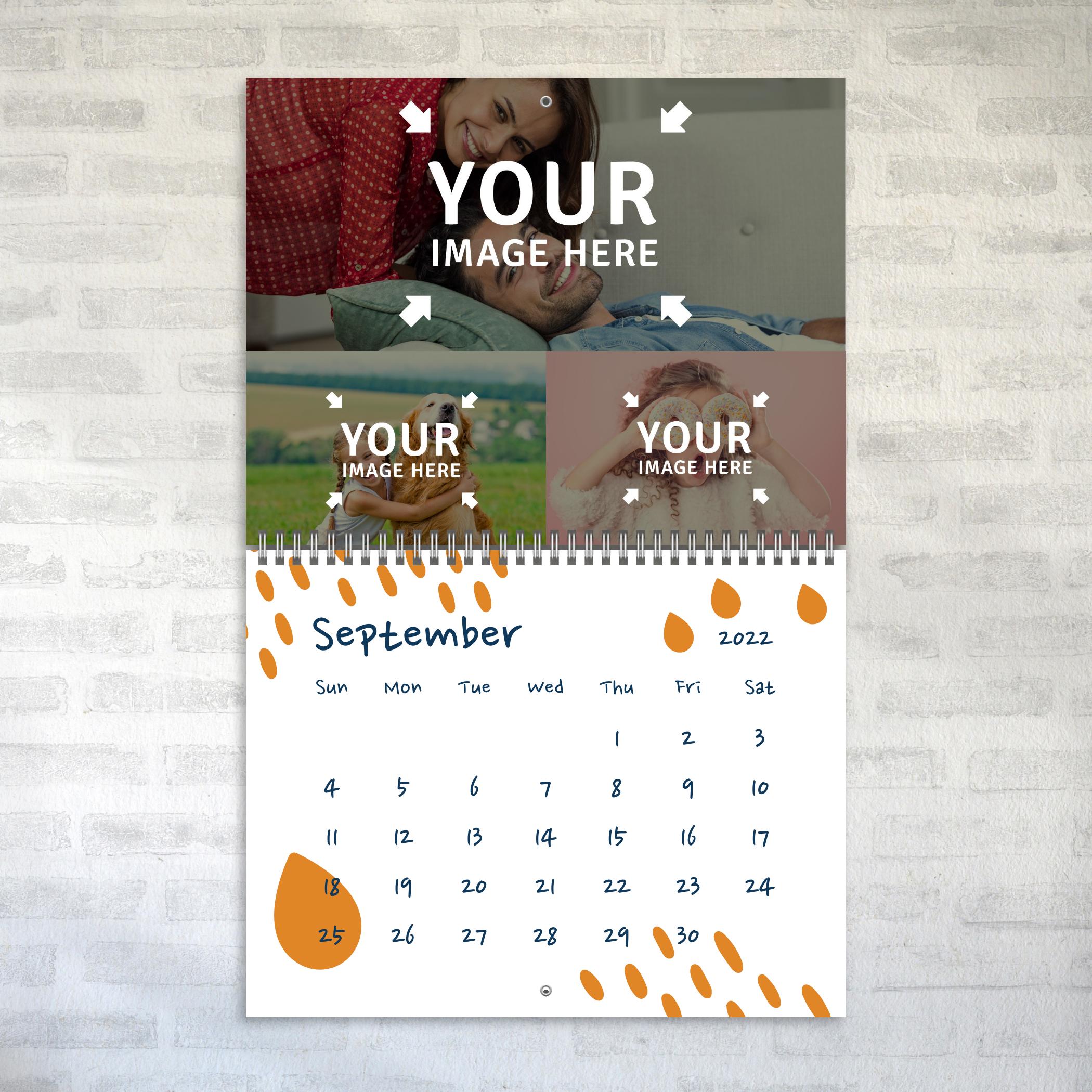 Create Custom Photo Calendar - Add photos and customize online