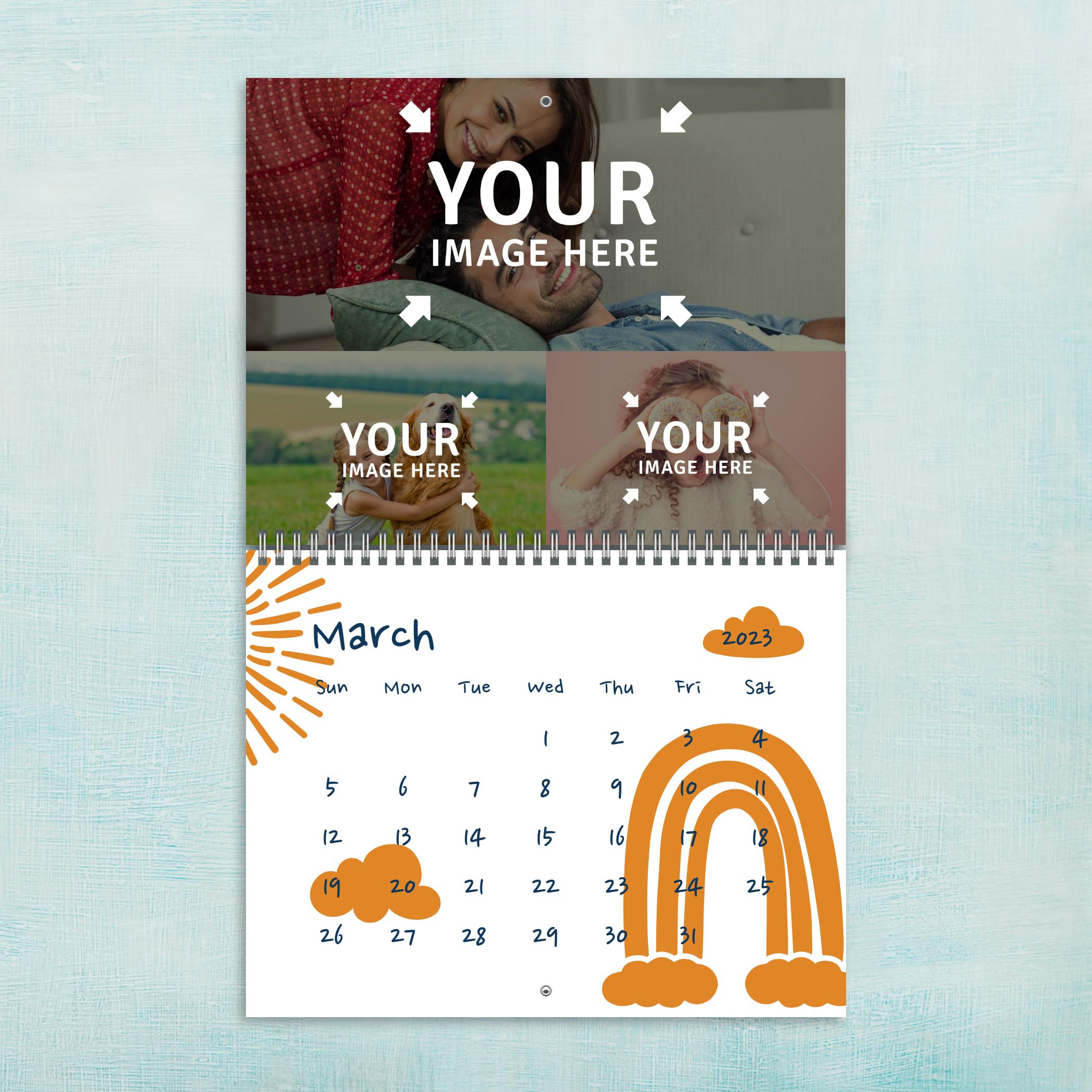 Create Custom Photo Calendar - Add photos and customize online