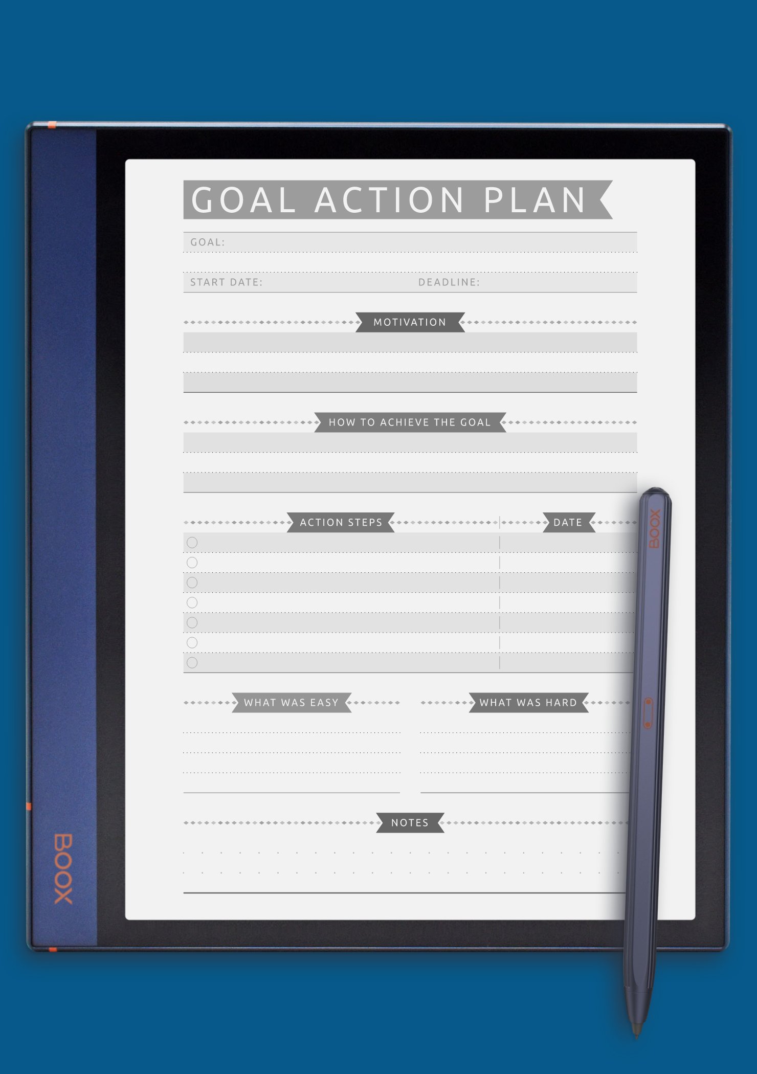 Download Printable Goal Action Plan - Casual Style PDF