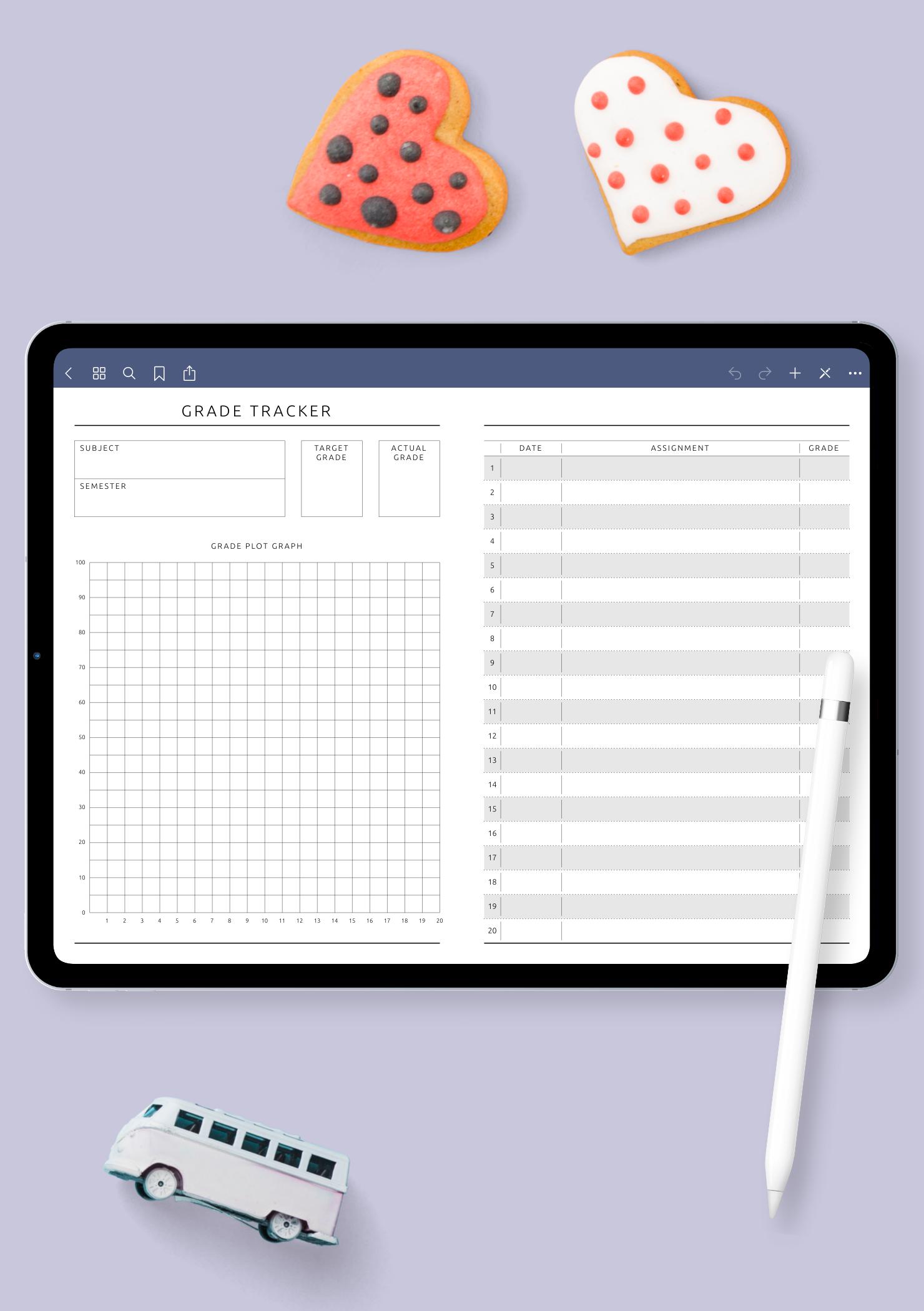 Download Printable Grade Tracker Template PDF