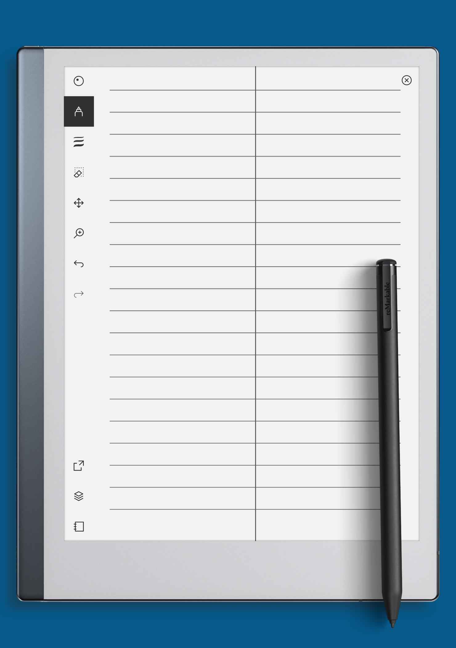 Gregg Ruled Paper Template – Ideal for Note-Taking & Shorthand