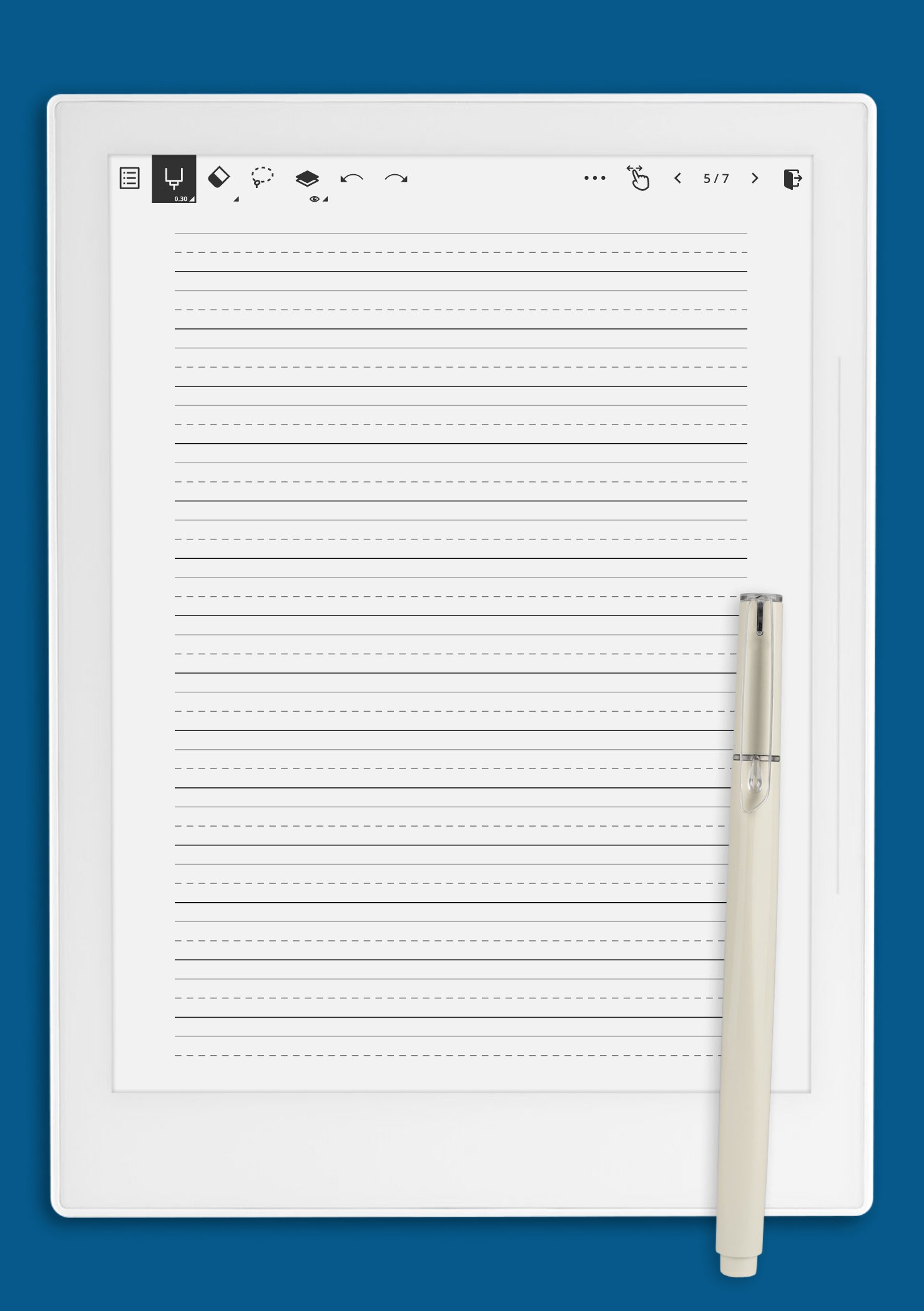 Download Printable Half Inch Rule Handwriting Paper PDF