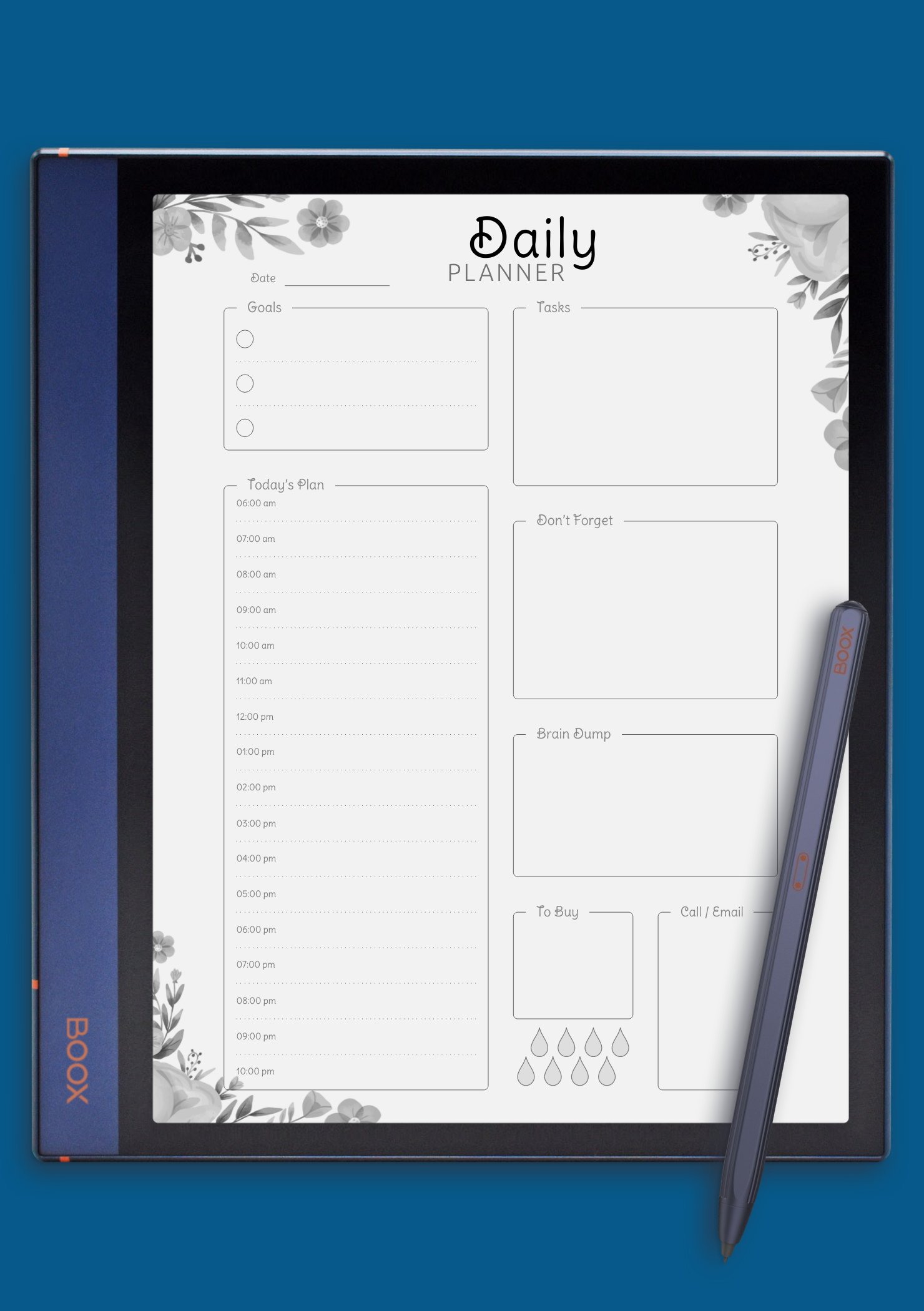Download Printable Hourly Planner with Daily Tasks & Goals PDF