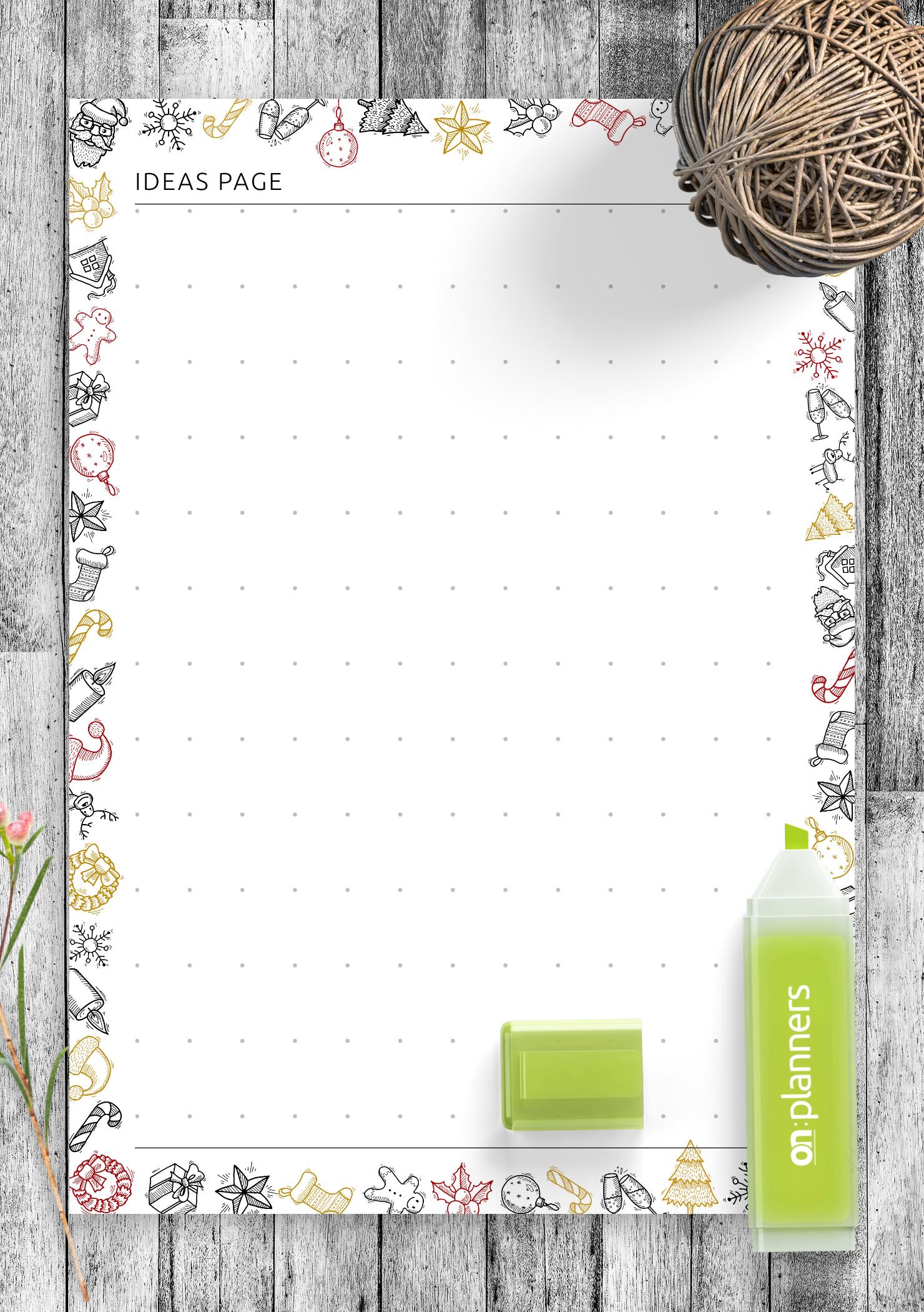 Download Printable Ideas Page PDF