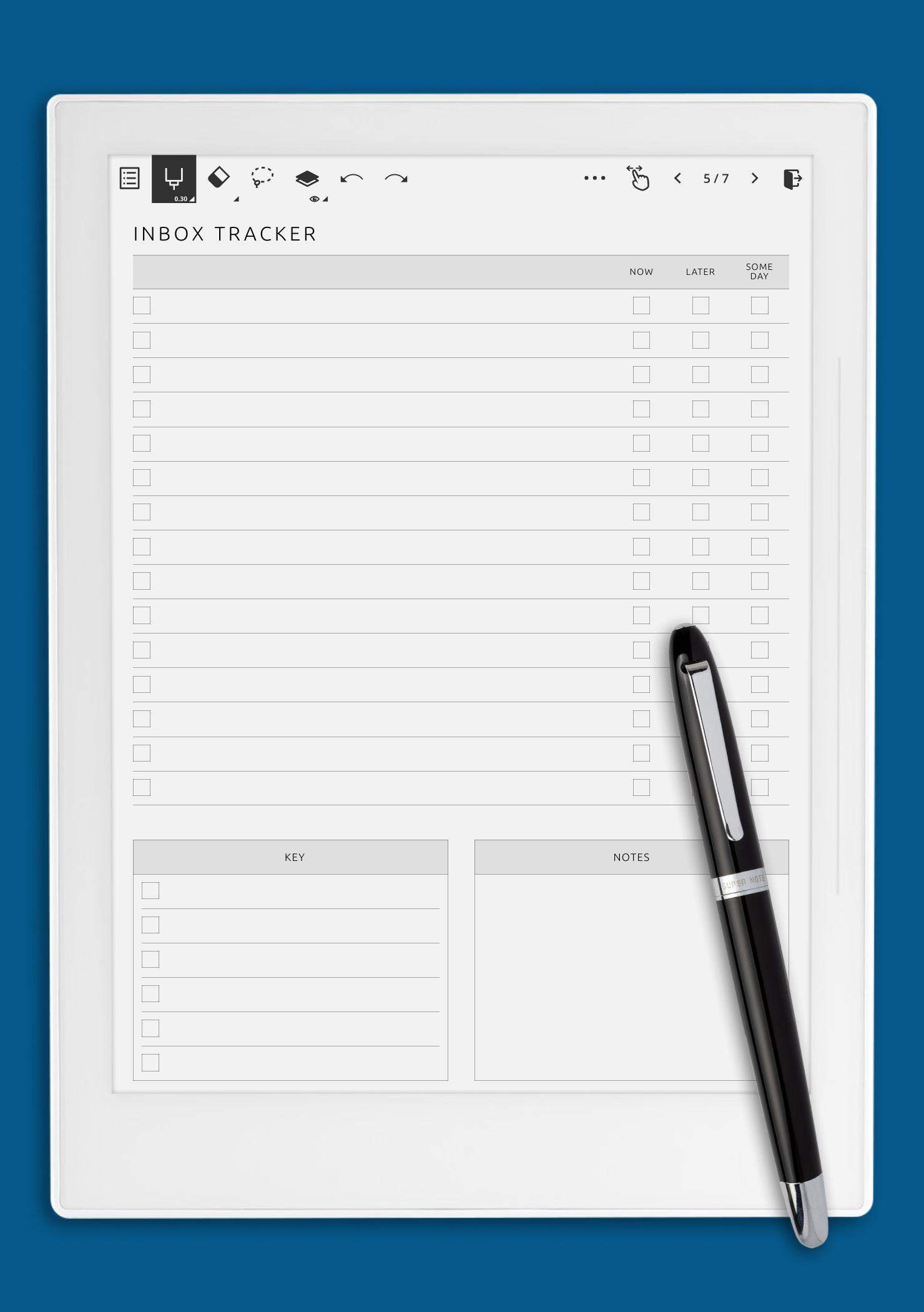 Download Printable Inbox Tracker Template with Priorities PDF