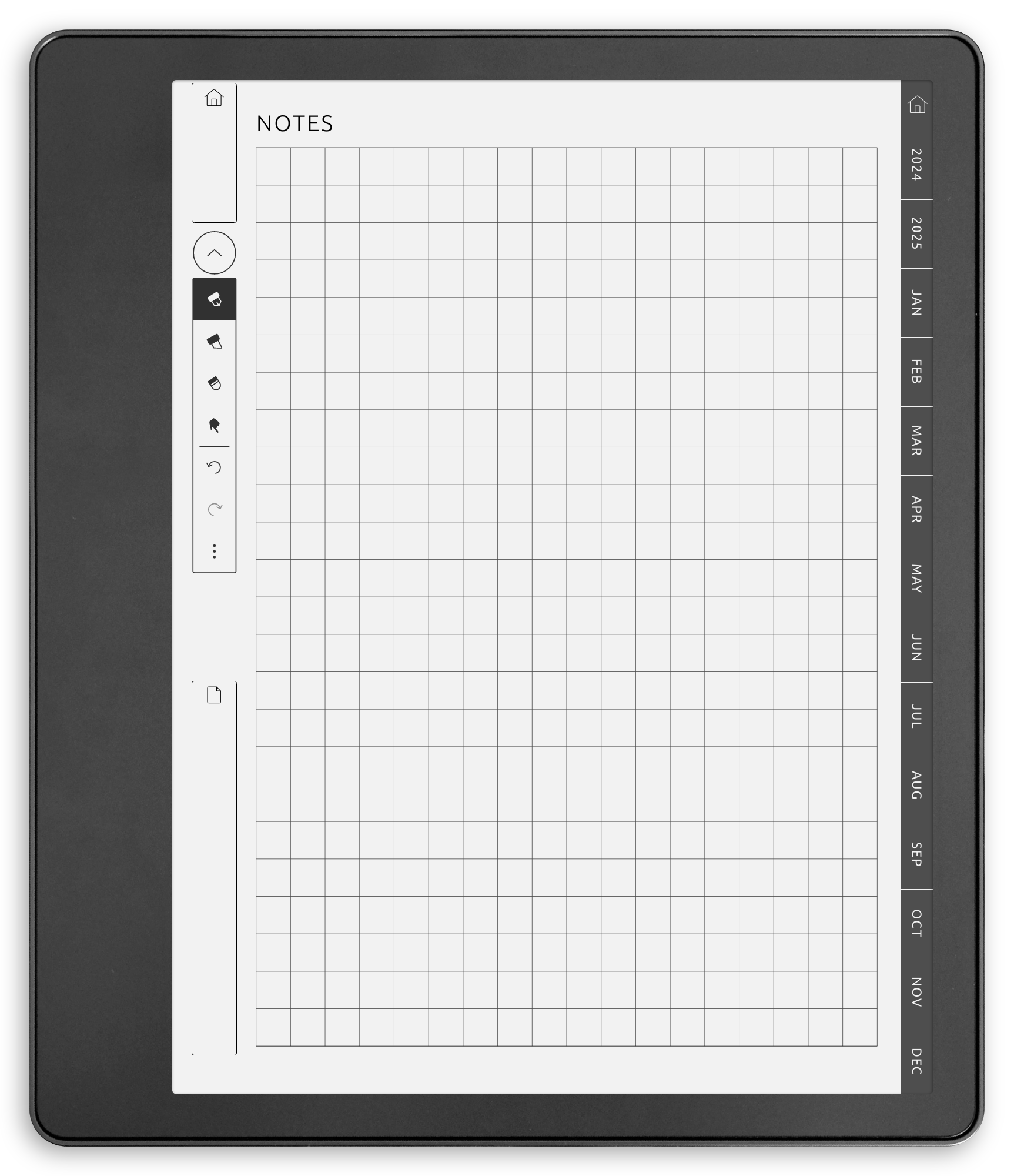 Download Kindle Scribe Daily Notes Square Grid Hyperlinked PDF