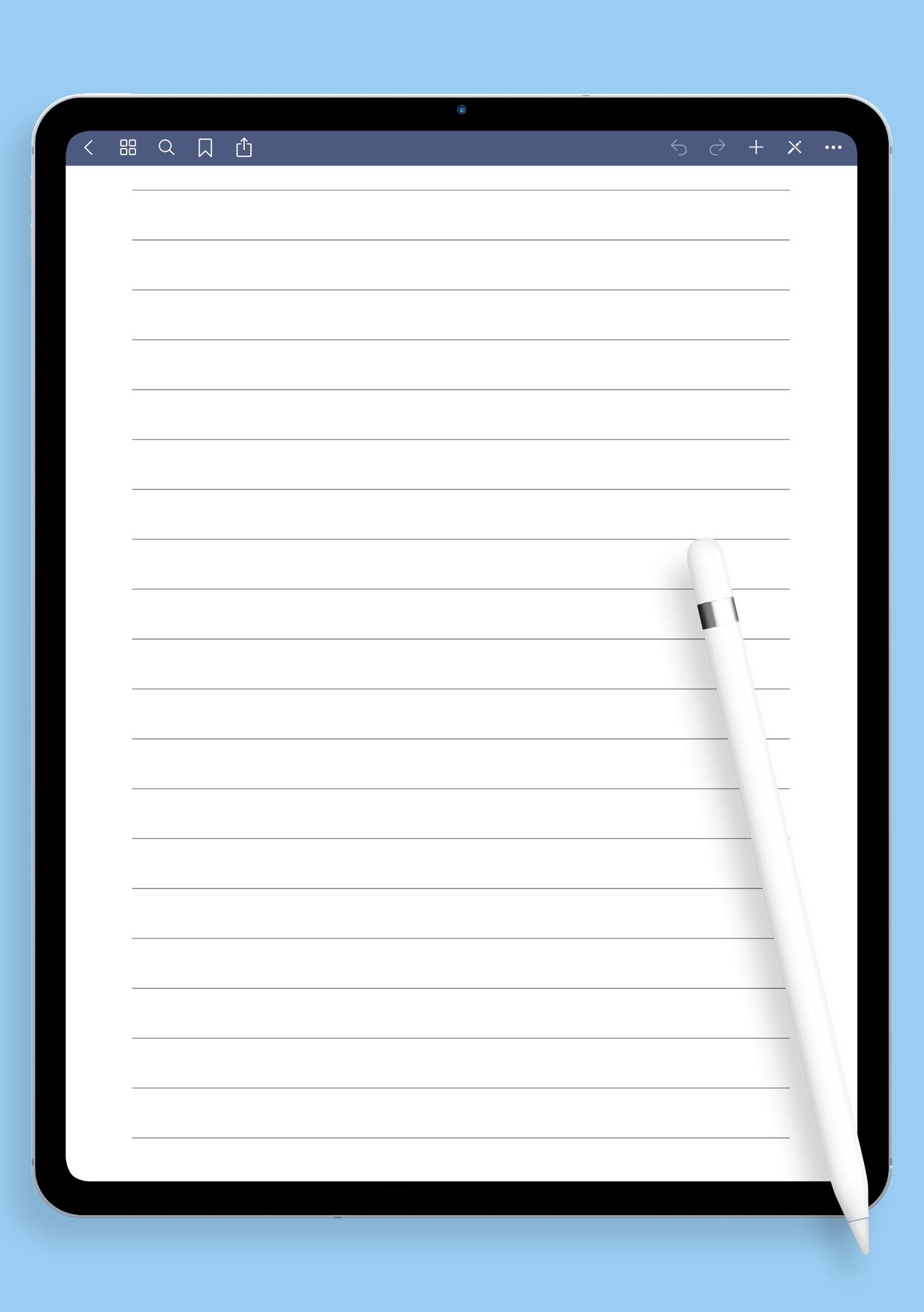 Download Printable Lined Paper Template 10mm PDF