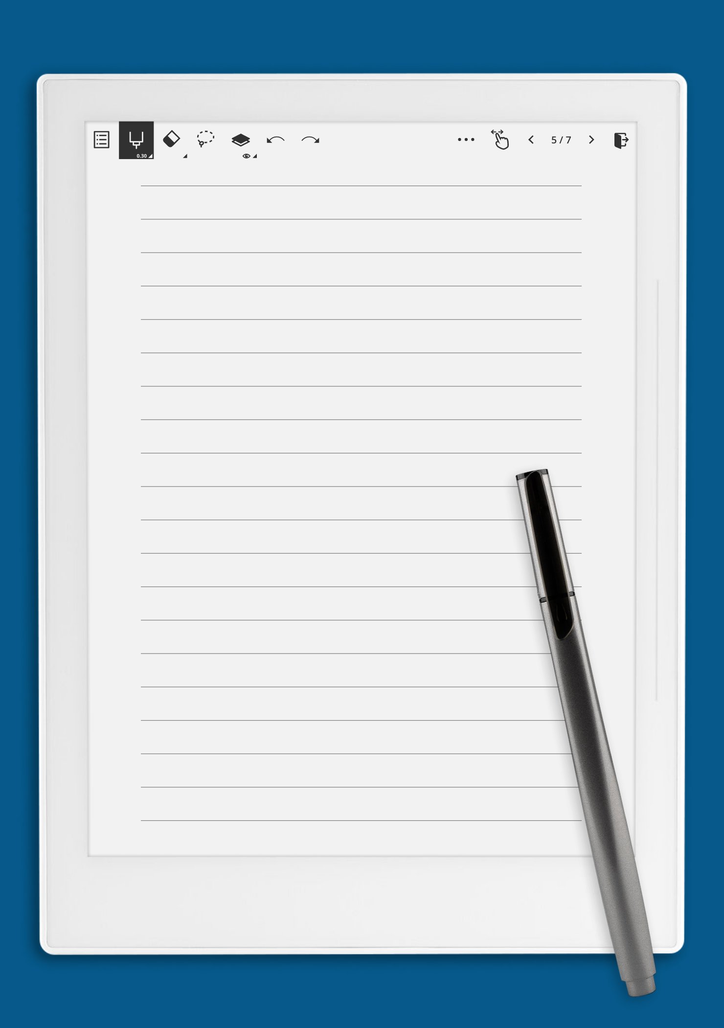 Download Printable Lined Paper Template 10mm PDF