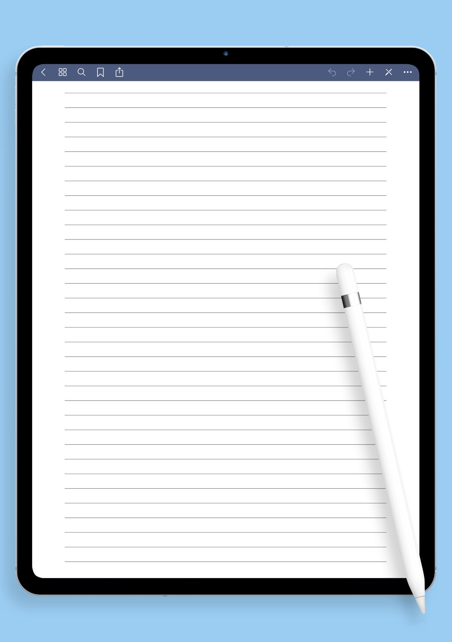 Download Printable Lined Paper Template 6mm PDF