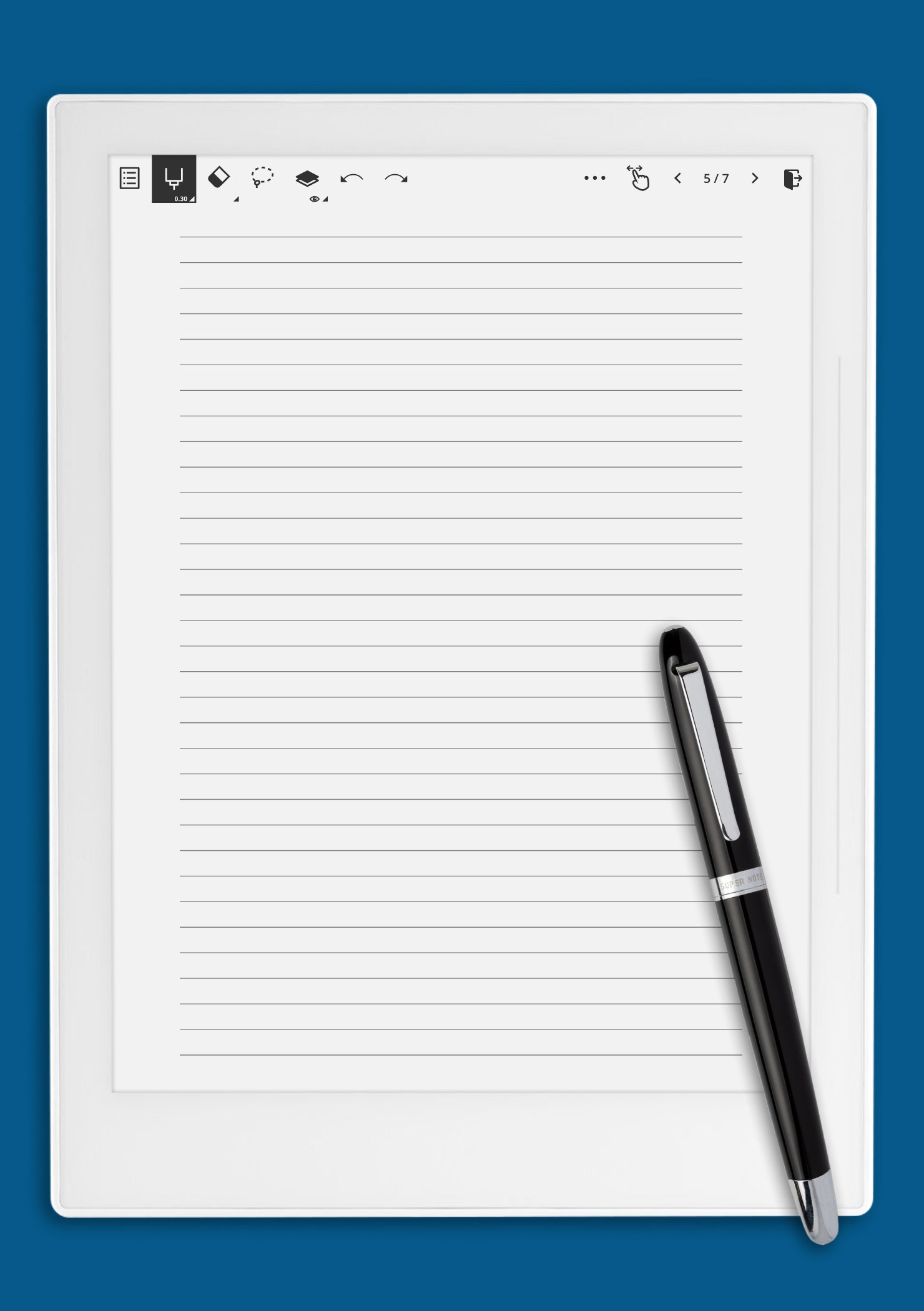 Download Printable Lined Paper Template 6mm PDF