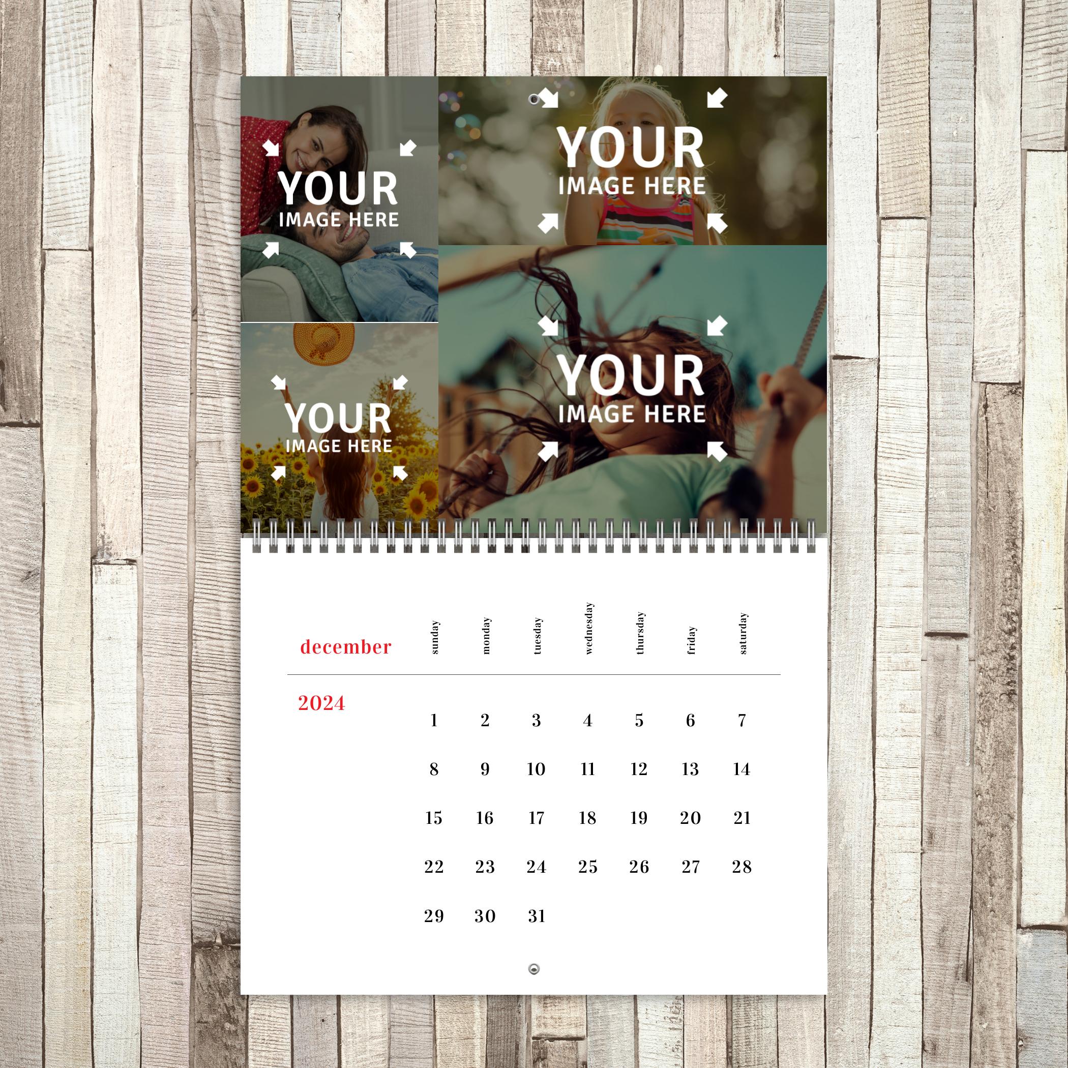 Custom Minimalist Photo Calendar - Get Wall Calendar with Unique Design