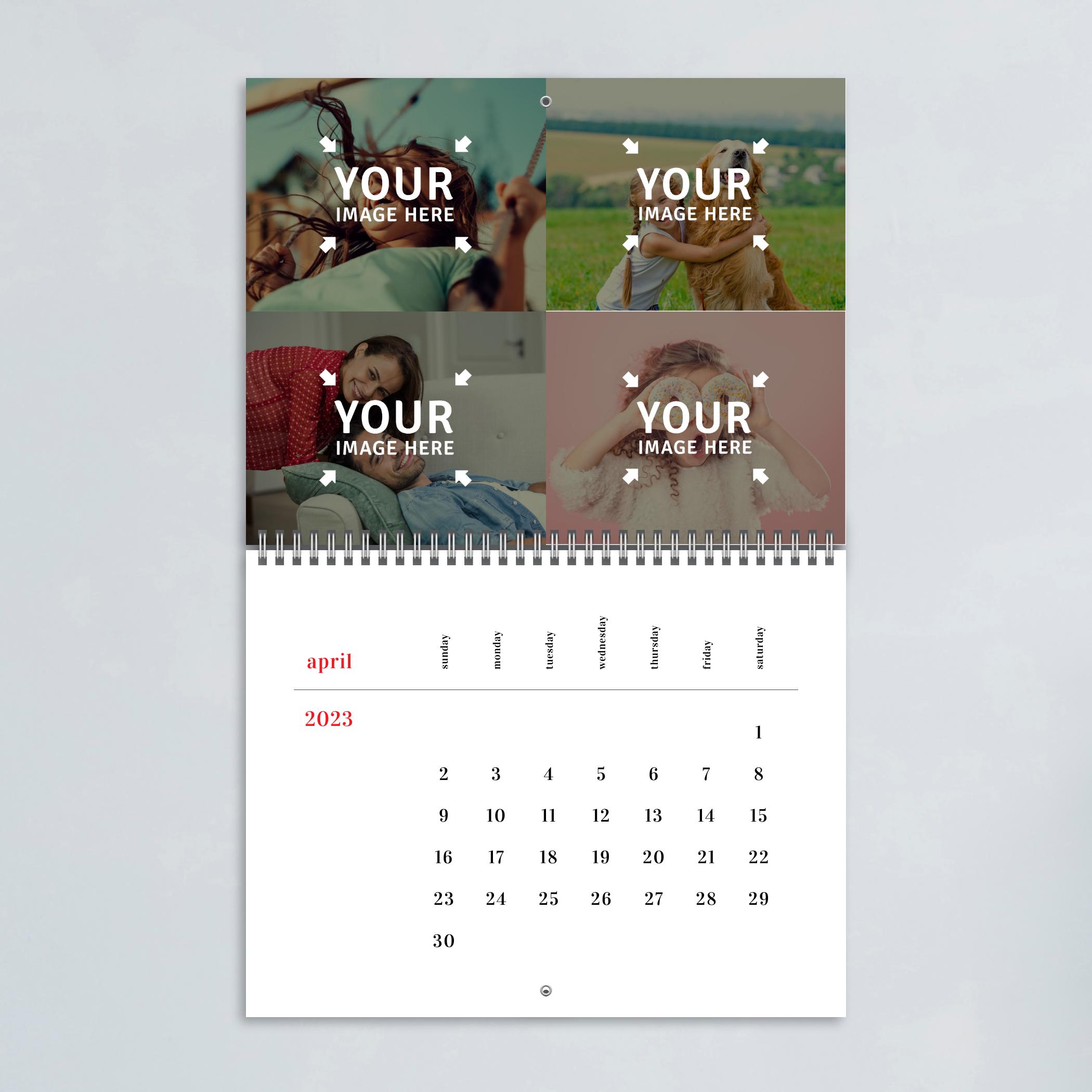 Custom Minimalist Photo Calendar - Get Wall Calendar with Unique Design