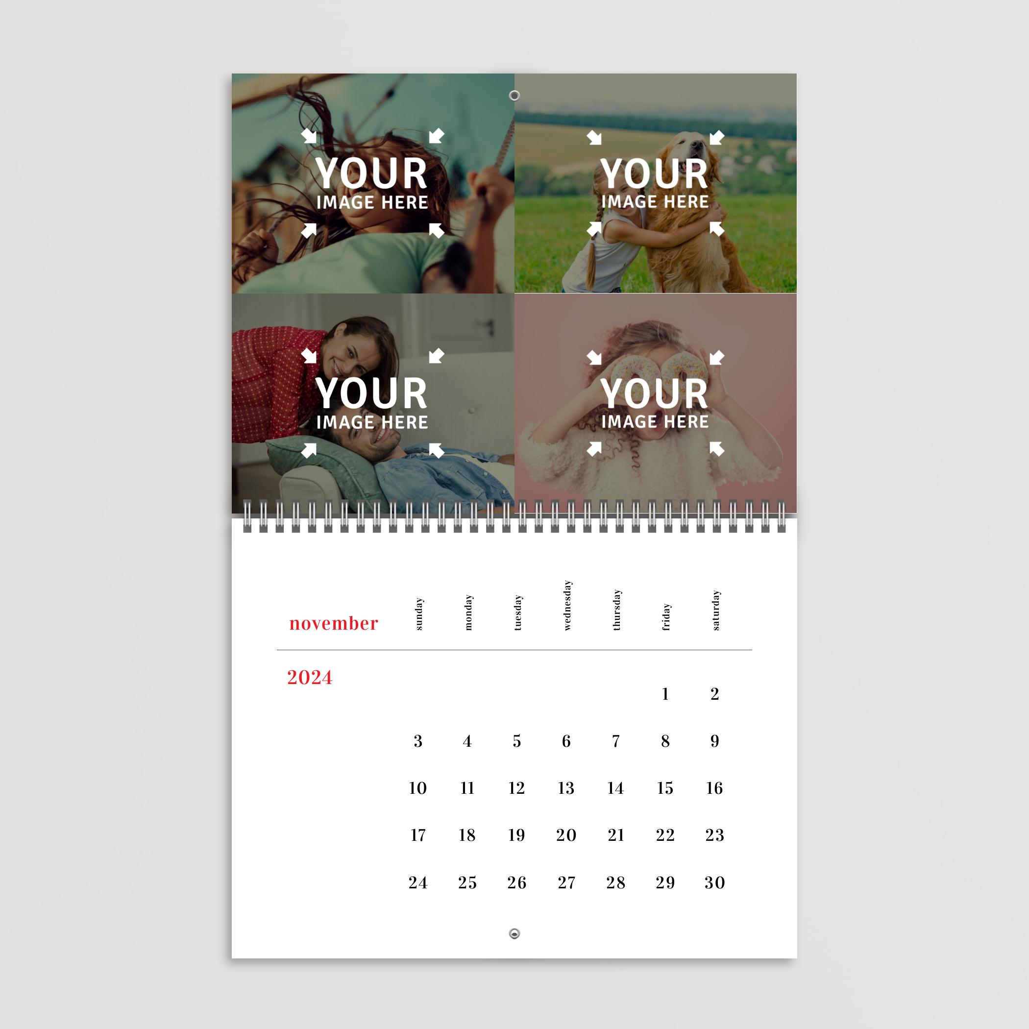 Custom Minimalist Photo Calendar - Get Wall Calendar with Unique Design