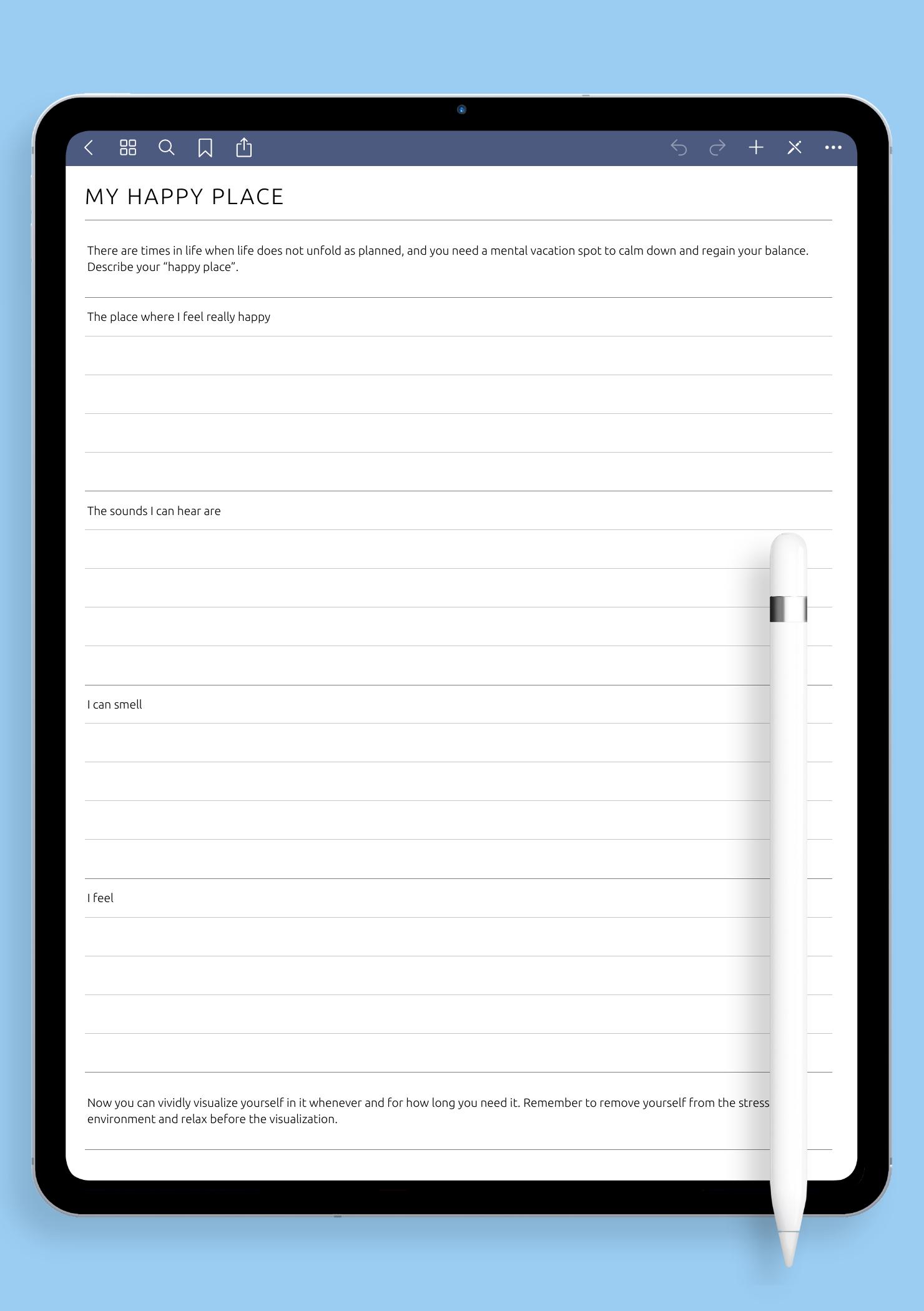 Download Printable My Happy Place PDF